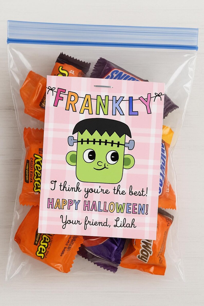Editable Halloween Gift Tag Printable | Frankly I Think You’re the Best ...