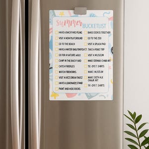 Summer Bucket List for Kids | Canva Template | Printable Family ...