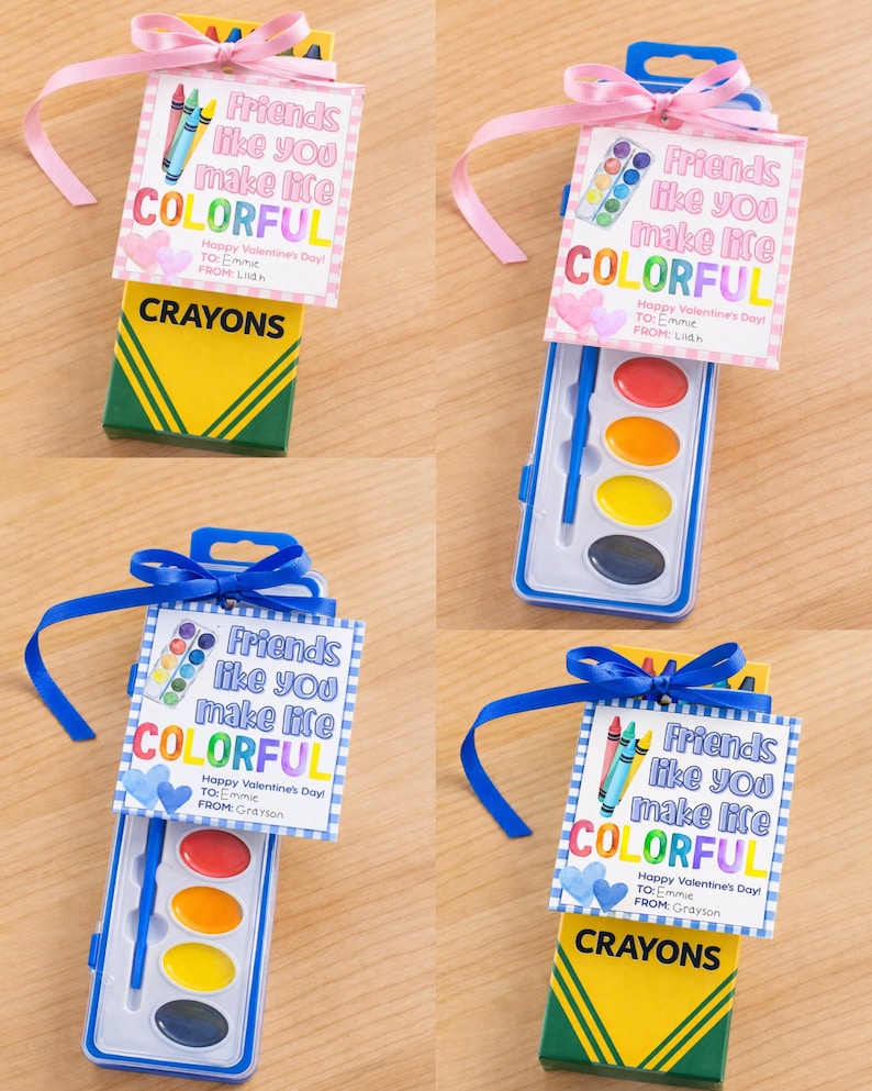 Colorful Valentine for Kids | Friends Like You Make Life Colorful ...