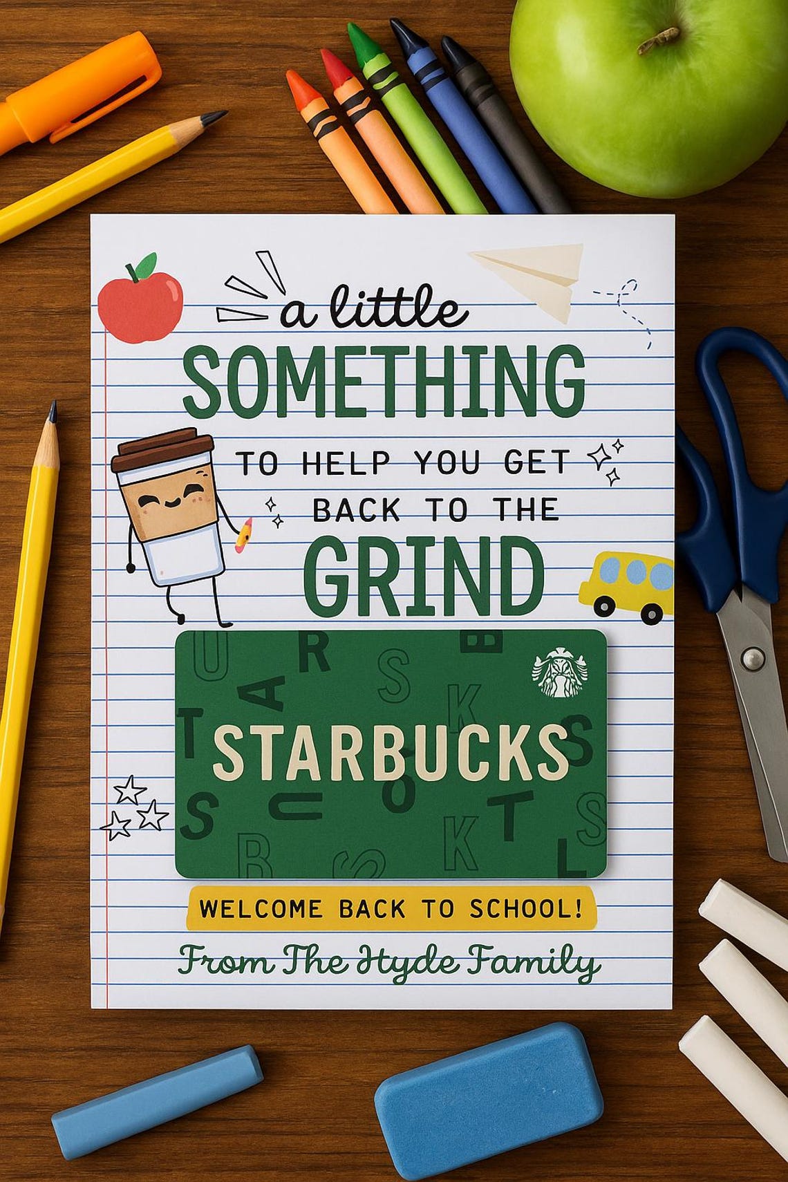 Coffee Gift Card Holder | Back to School Teacher Gift | First Day of ...