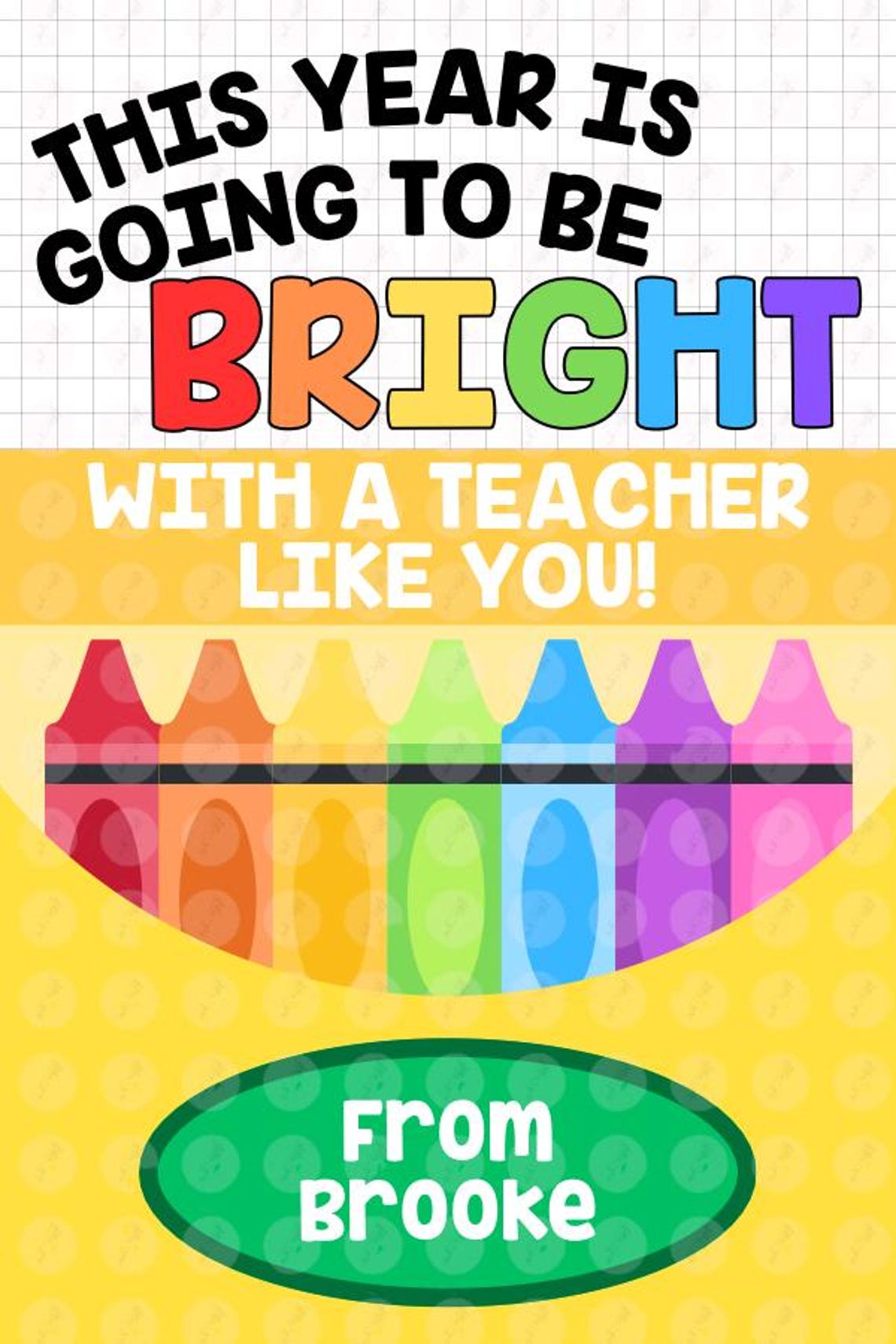 Teacher School Supplies Gift Tag | Teacher Gift Tag | This Year is ...