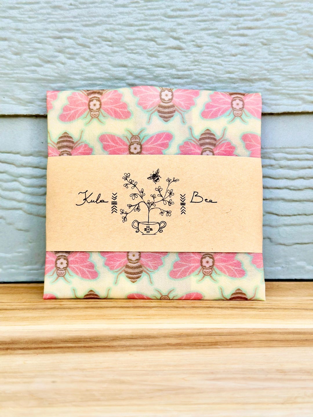 Beeswax Food Wrap Small 8x8. Cotton Candy Bees. Oeko-tex Cotton ...