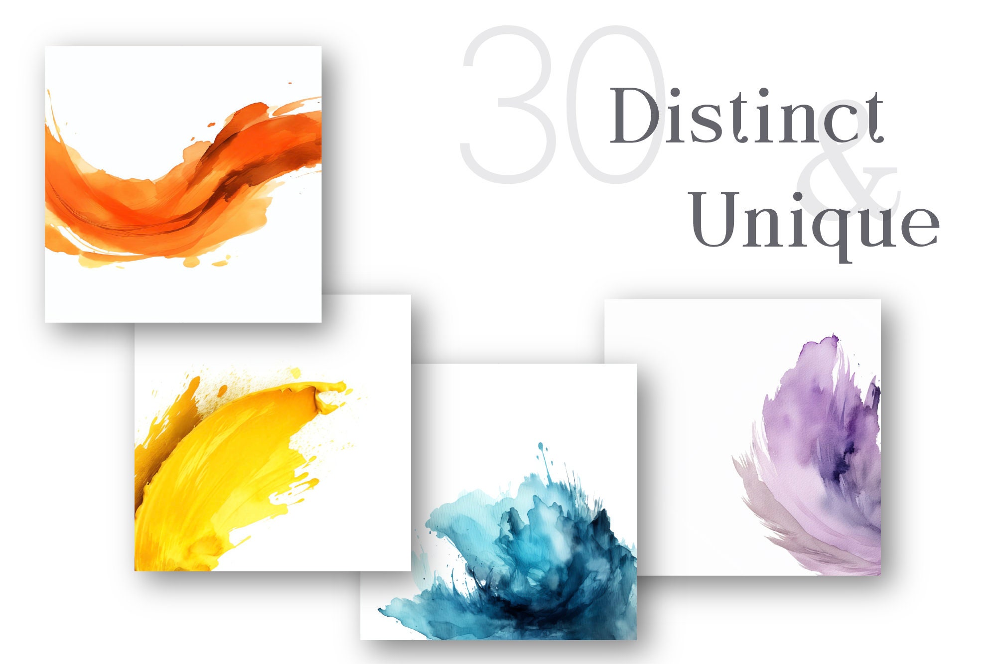 Rainbow Splash Digital Paper, Colorful Spectrum Brush Stroke, Digital ...