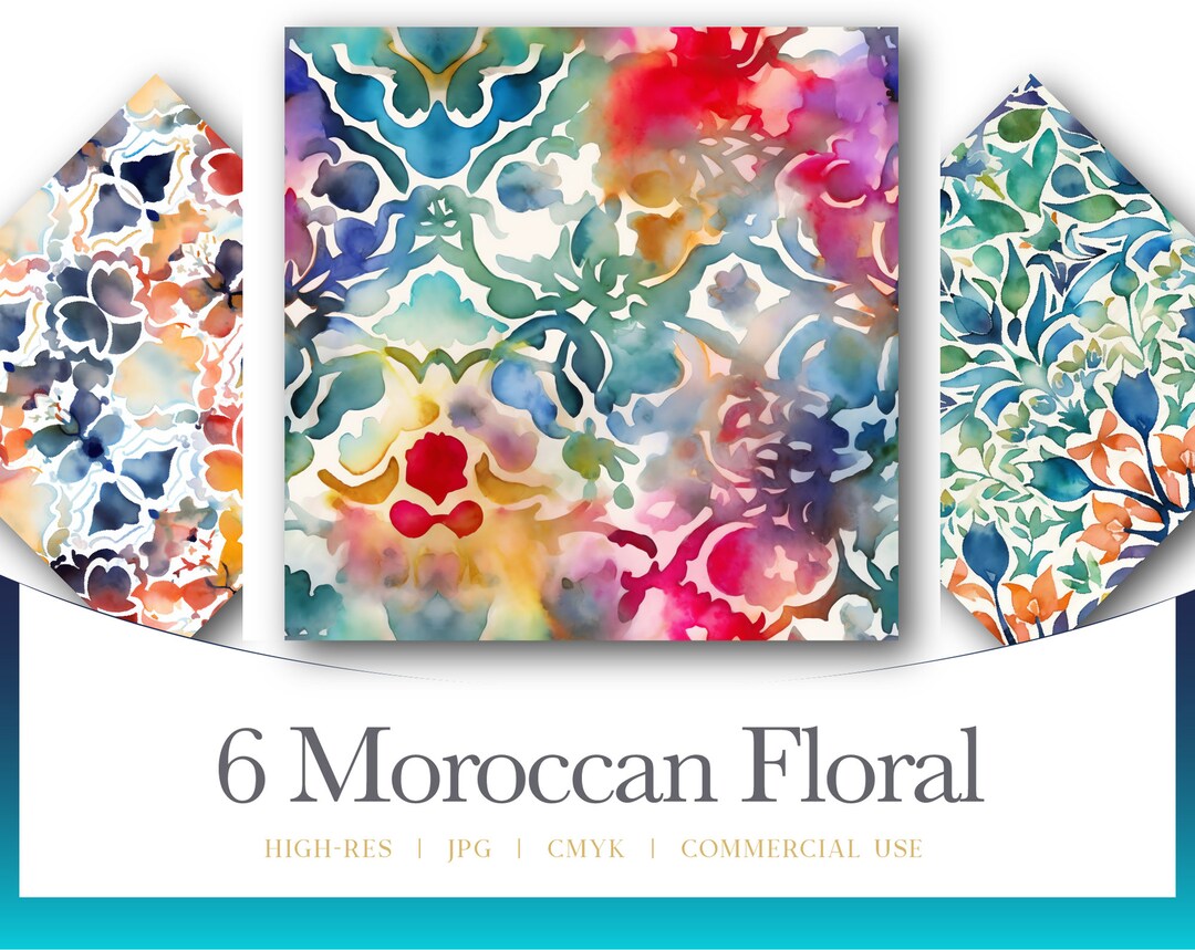 Seamless Moroccan Patterns, Dye Sublimation Seamless, Digital Graphics ...