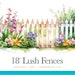 Watercolor Garden Fences Clipart, Spring Floral Clipart, Digital ...