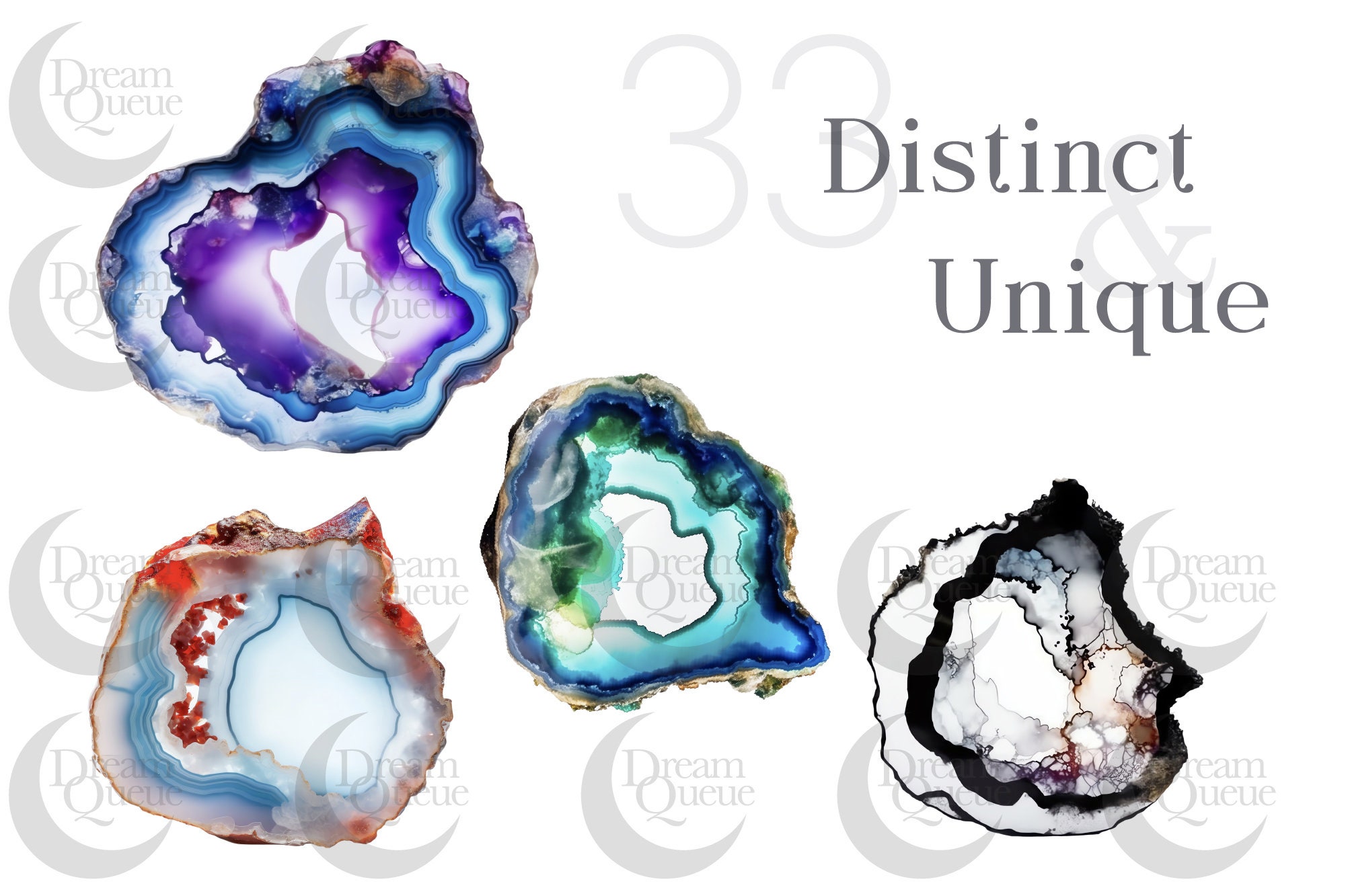 Watercolor Beach Agate Clipart, Digital Graphics for Commercial Use ...