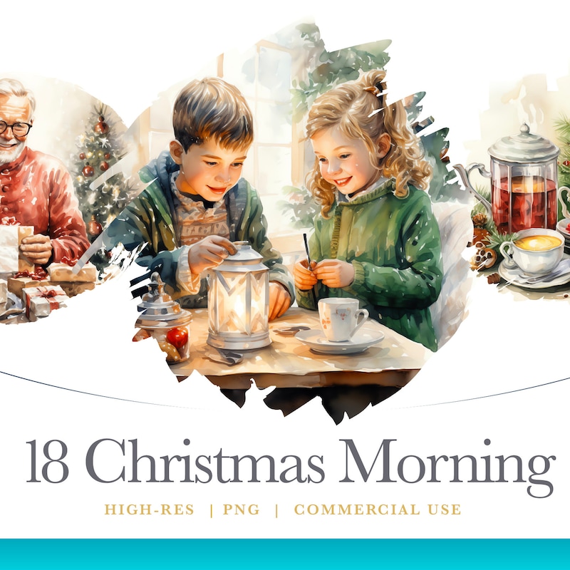 Christmas Morning Clip Art - Etsy
