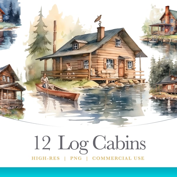 Log Cabin Art - Etsy