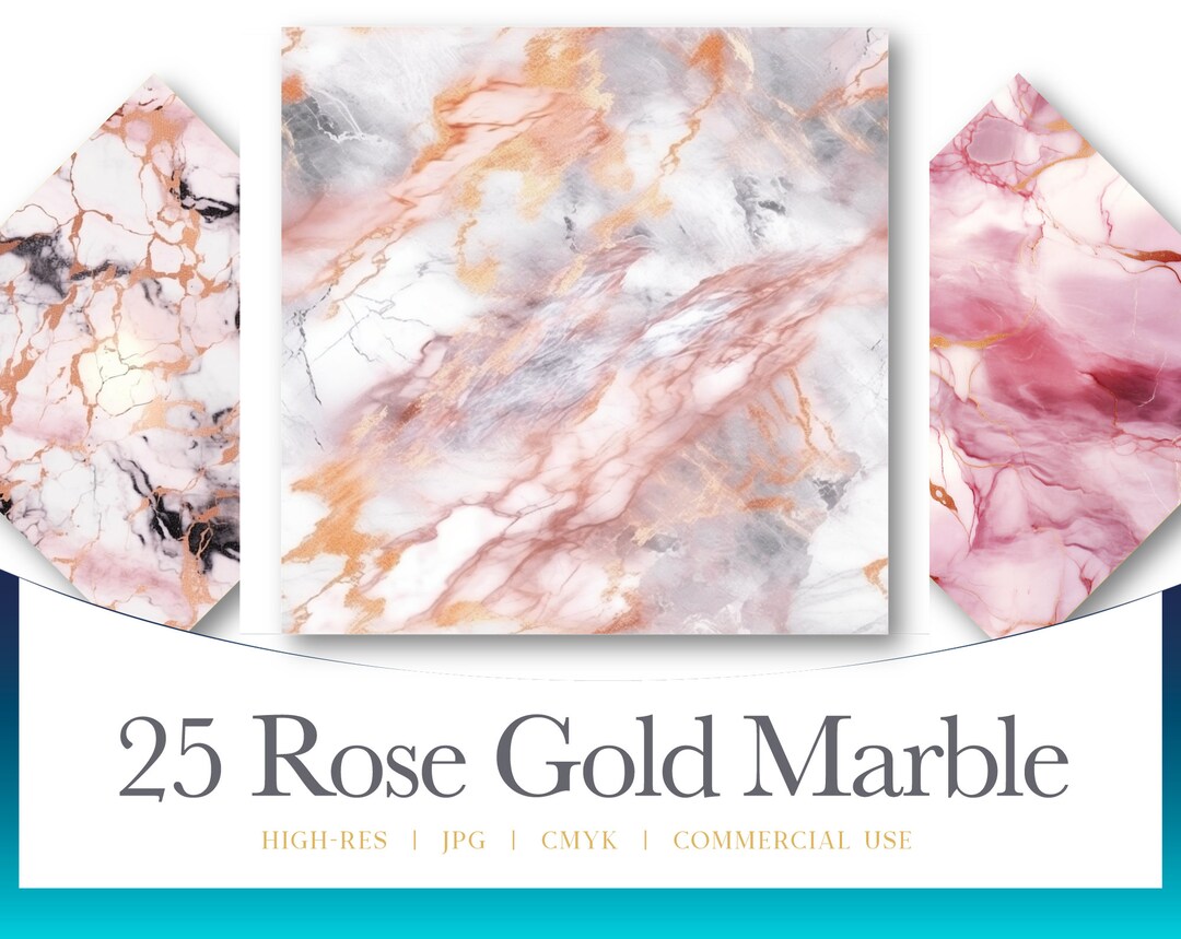 Rose Gold Marble Digital Paper, Seamless Marble Textures, Digital ...