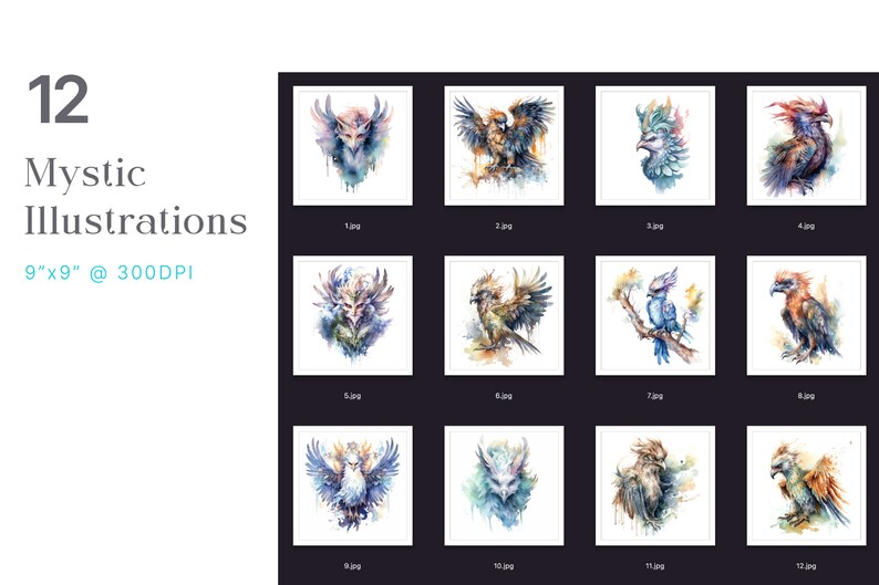 Watercolor Harpy Clipart, Mystic Harpy, Greek Mythology, Digital ...
