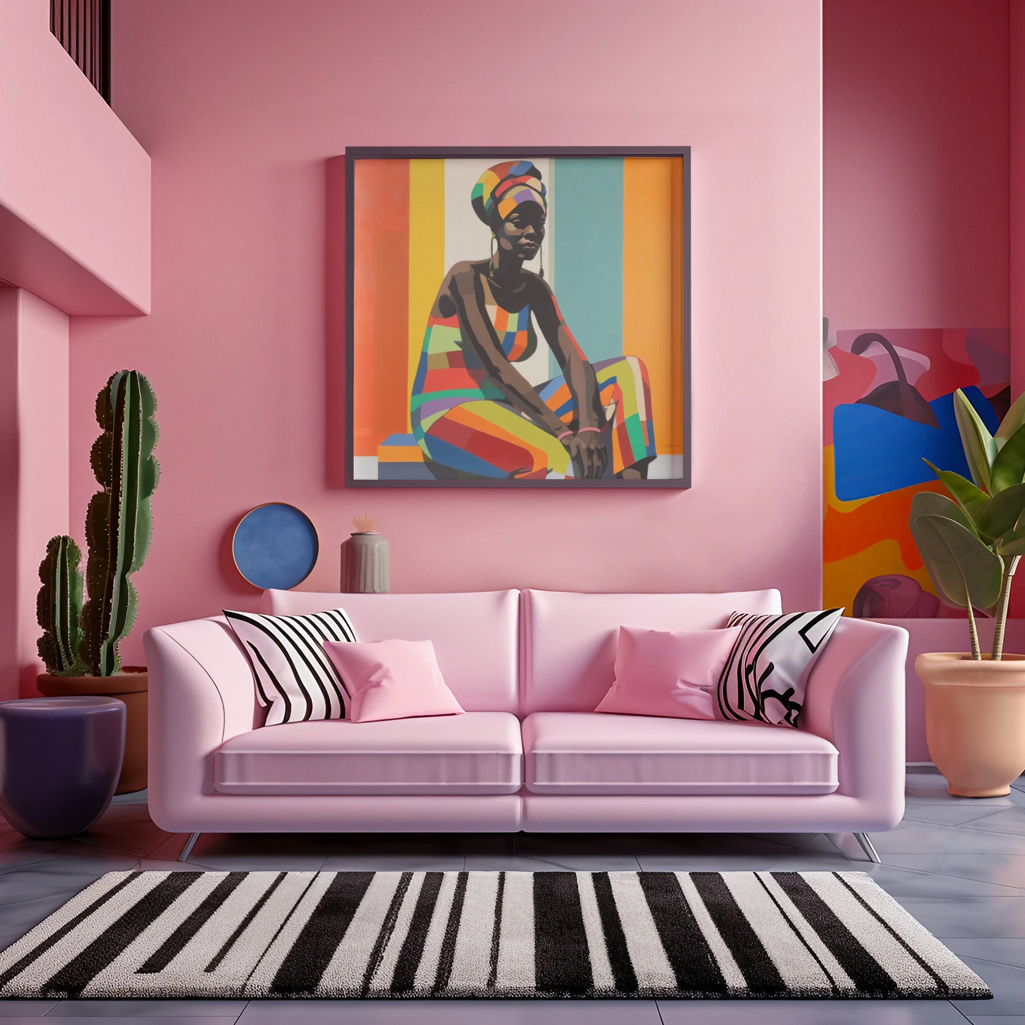 Modern Contemporary African American Black Wall Art Gift Stephen ...