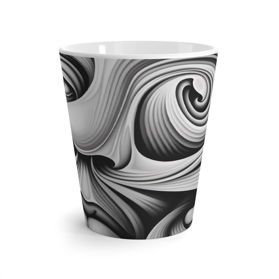 Psychedelic Trippy Face Optical Illusion Acid Hippie Retro Ceramic ...