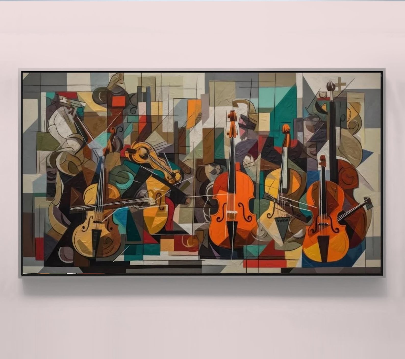 Pablo Picasso Homage Wall Art Gift Cubist Cellos Modern Contemporary ...