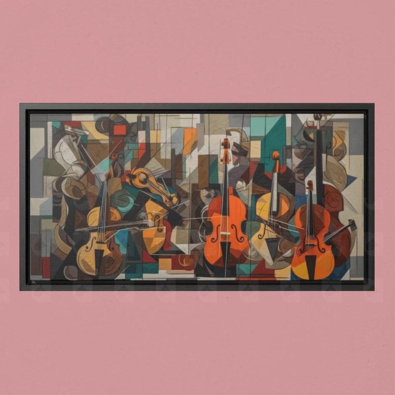 Pablo Picasso Homage Wall Art Gift Cubist Cellos Modern Contemporary ...