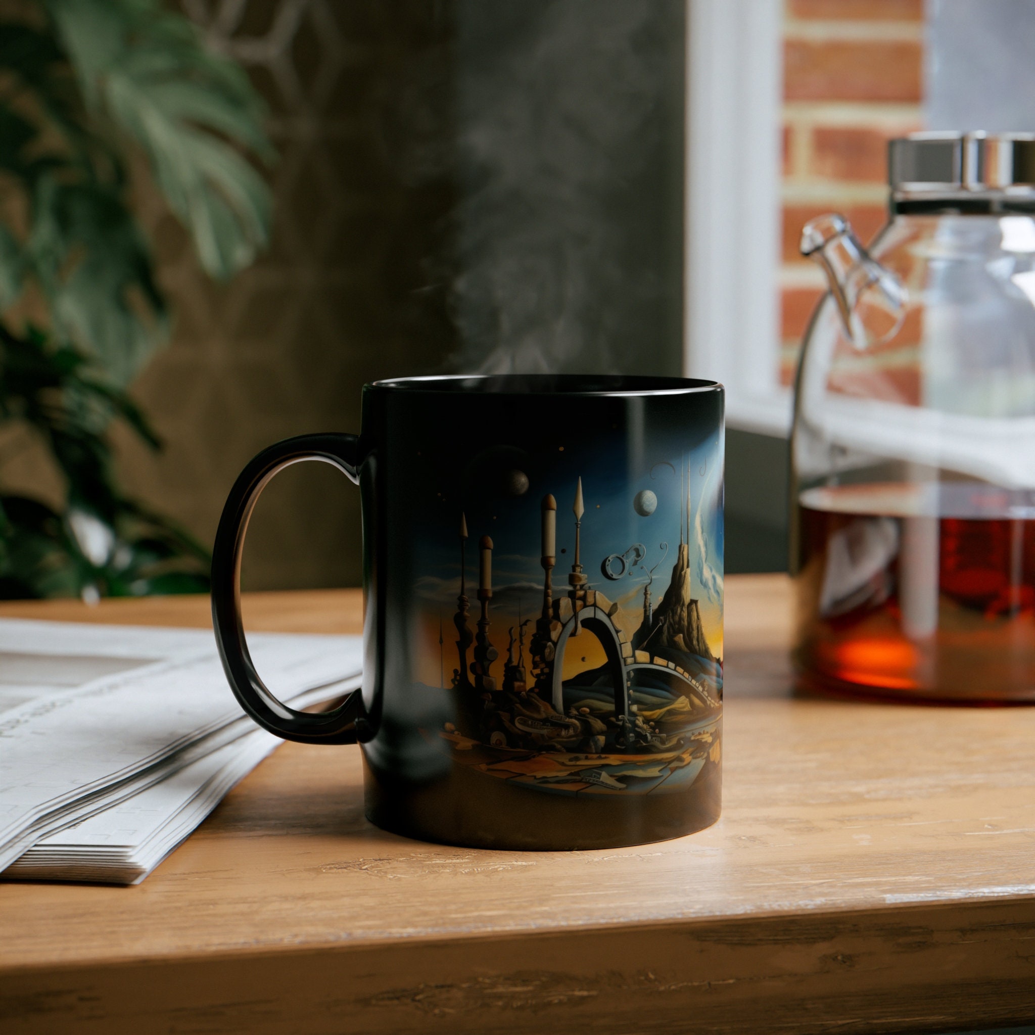 Salvador Dalí Homage Fine Art Ceramic Coffee Mug or Teacup Surrealistic ...