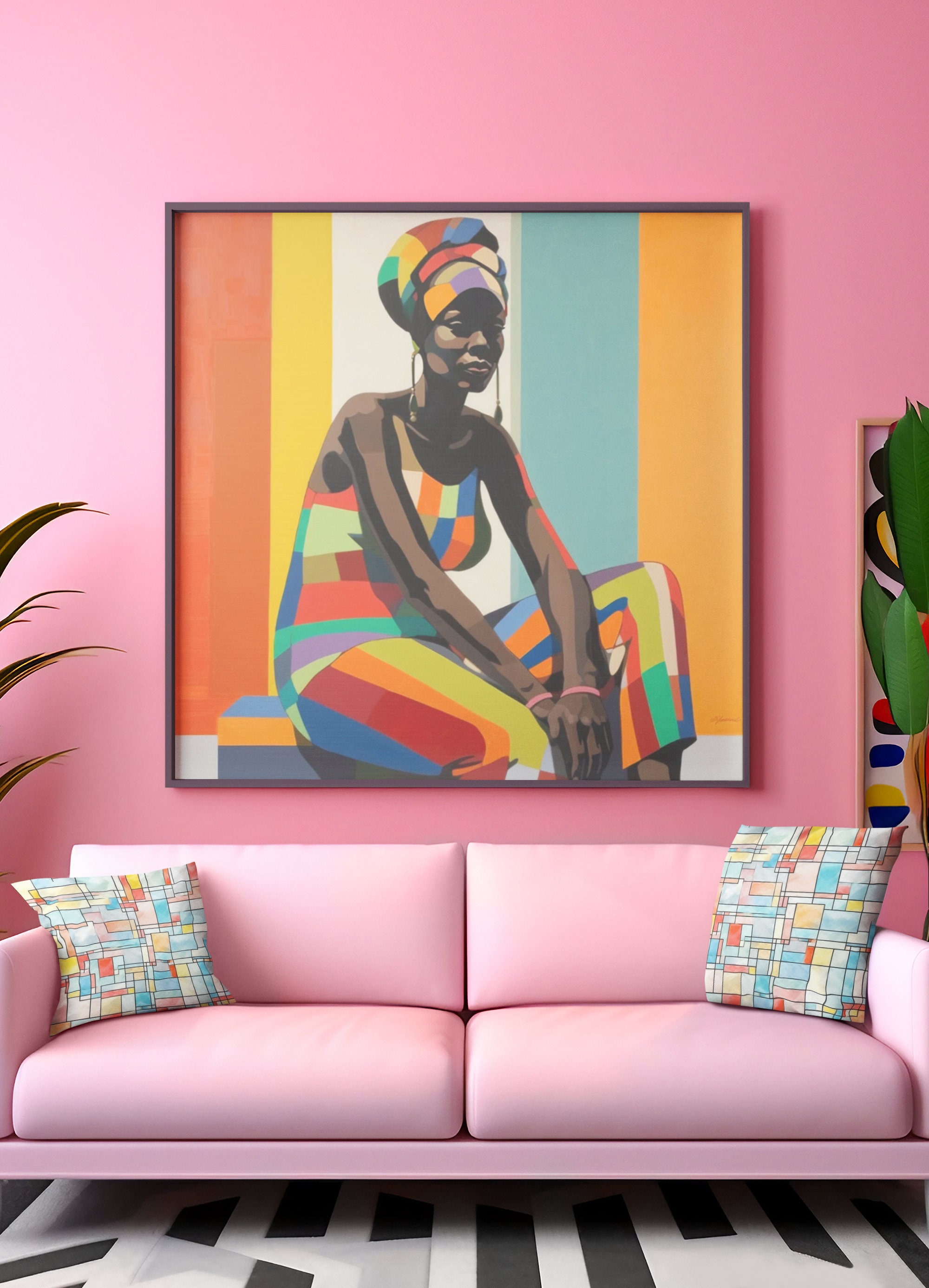 Modern Contemporary African American Black Wall Art Gift Stephen ...