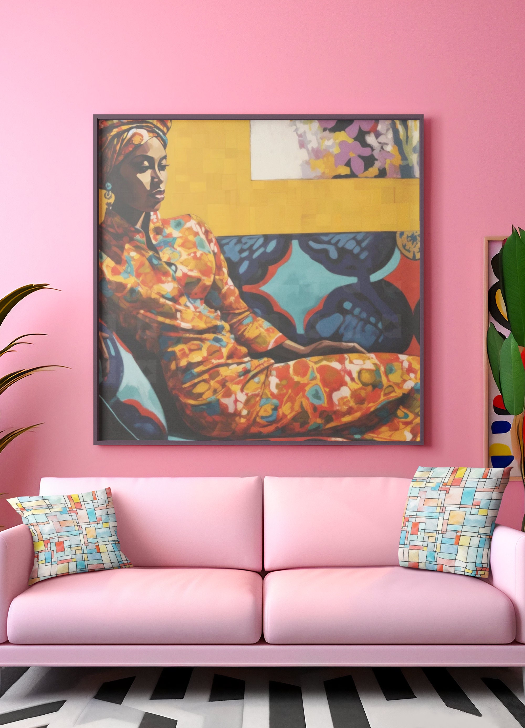 Modern Contemporary African American Black Wall Art Gift Duro Olowu ...