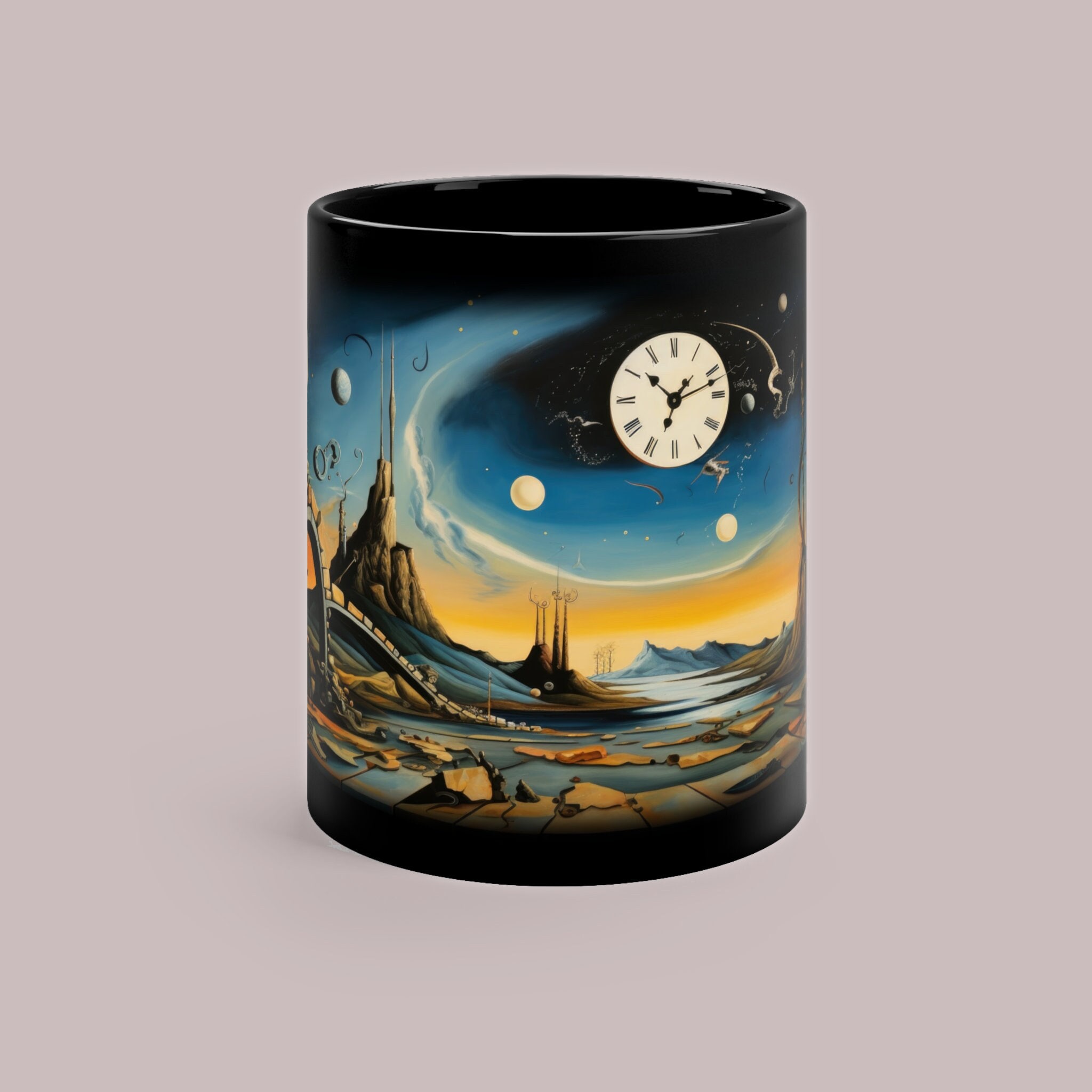 Salvador Dalí Homage Fine Art Ceramic Coffee Mug or Teacup Surrealistic ...