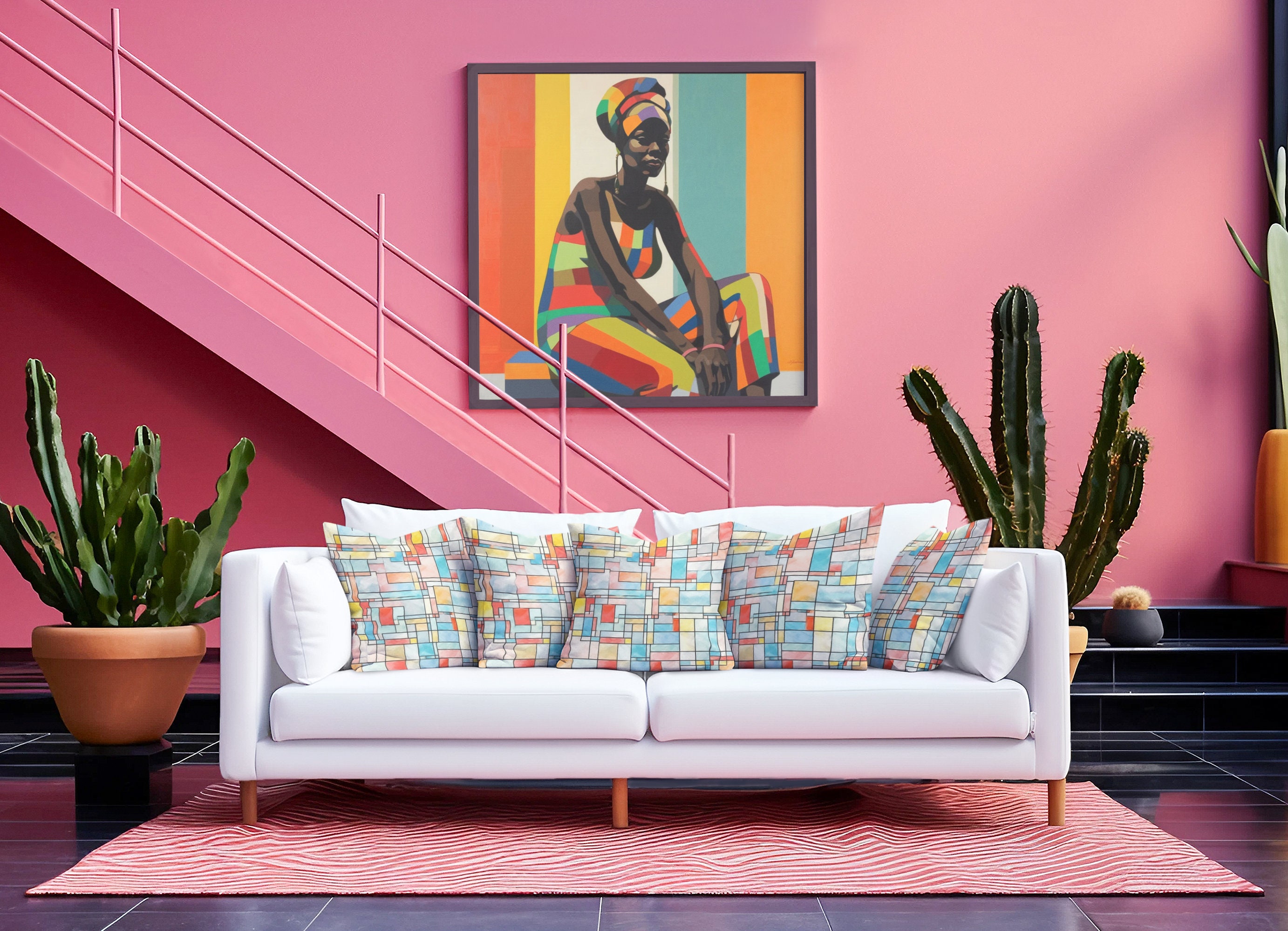 Modern Contemporary African American Black Wall Art Gift Stephen ...