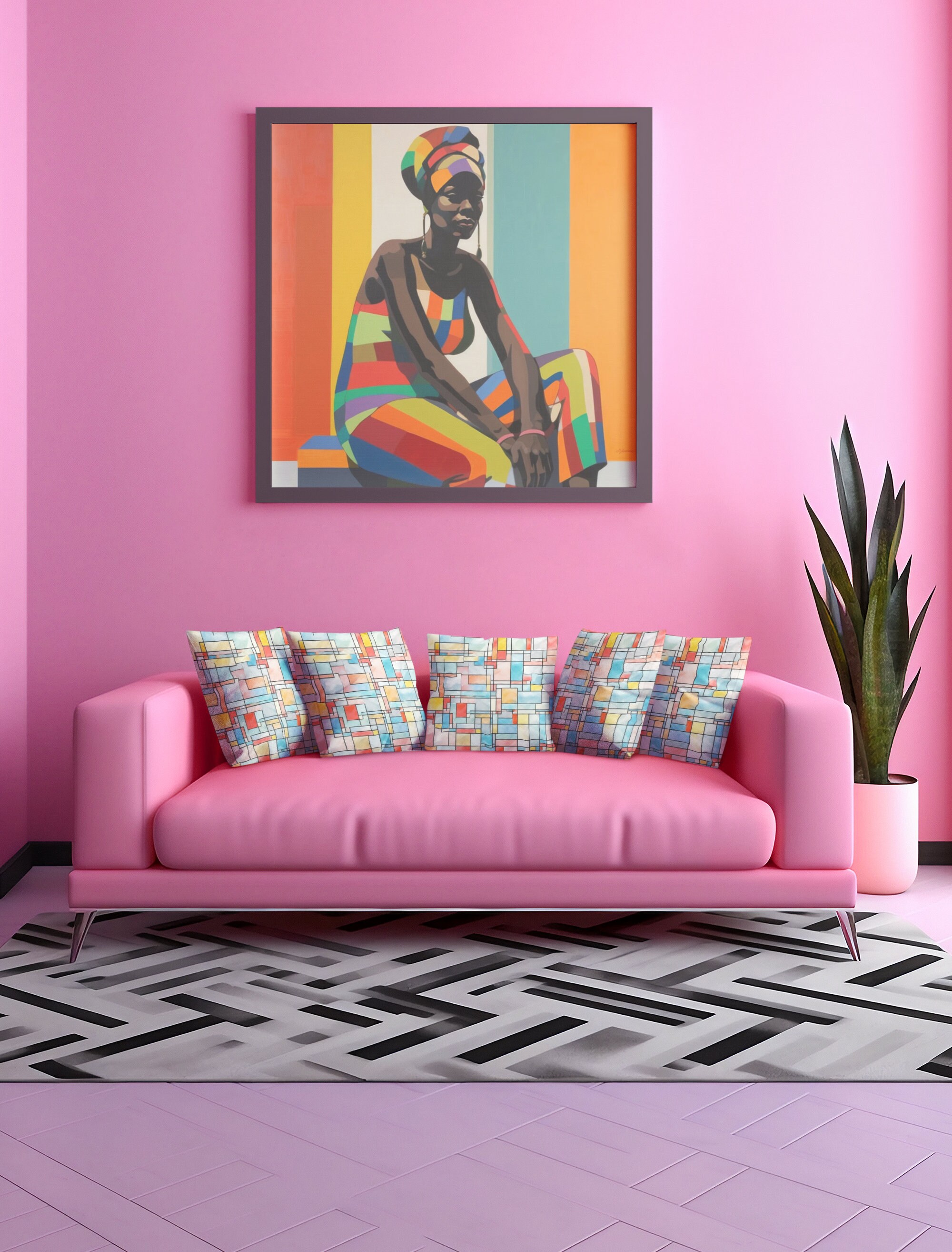 Modern Contemporary African American Black Wall Art Gift Stephen ...