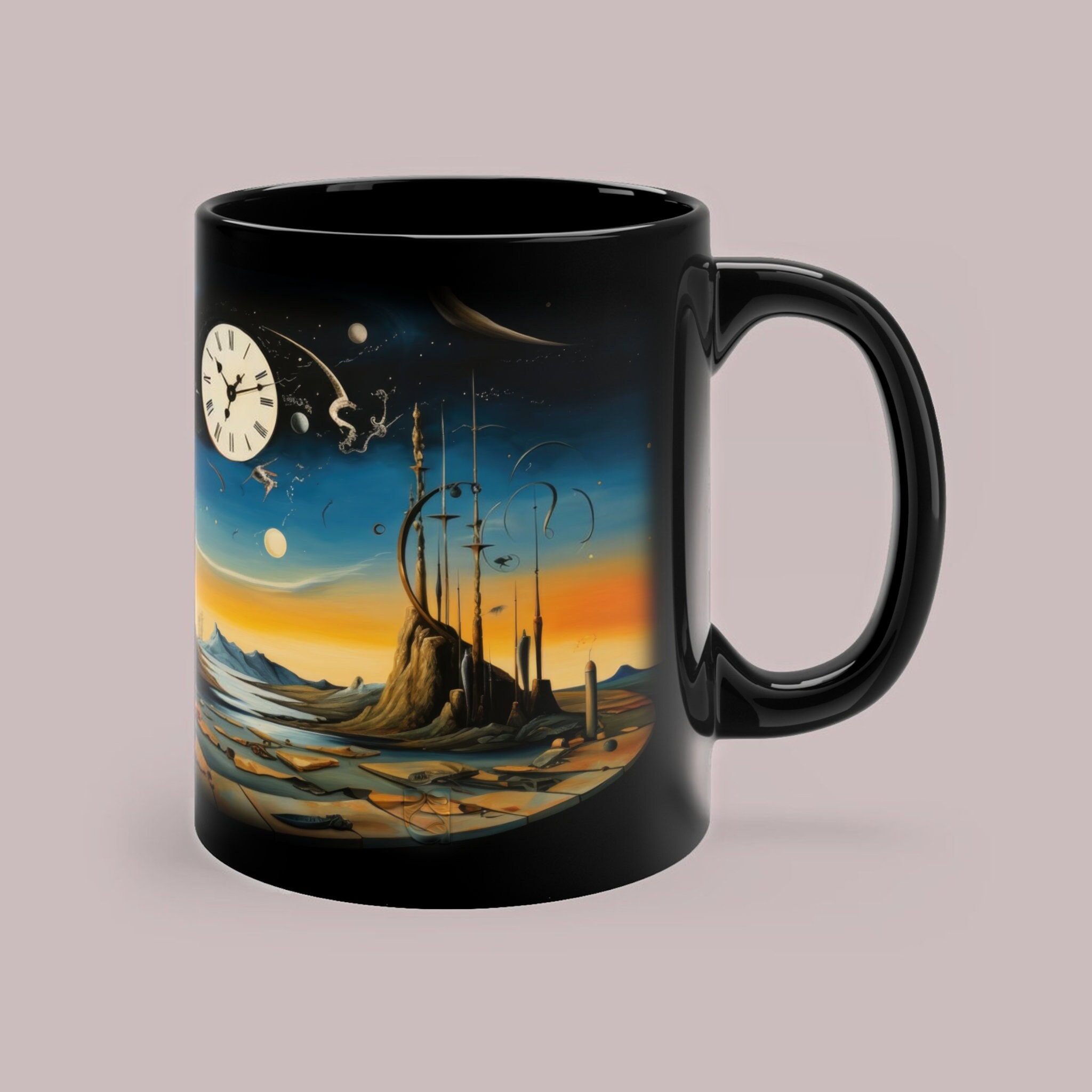Salvador Dalí Homage Fine Art Ceramic Coffee Mug or Teacup Surrealistic ...