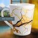 Kintsugi Coffee Latte Cup or Teacup White and Gold Ceramic Mug Japanese ...