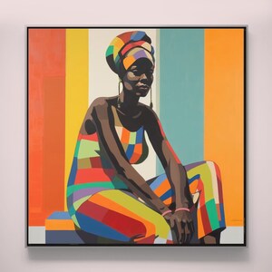 Modern Contemporary African American Black Wall Art Gift Stephen ...