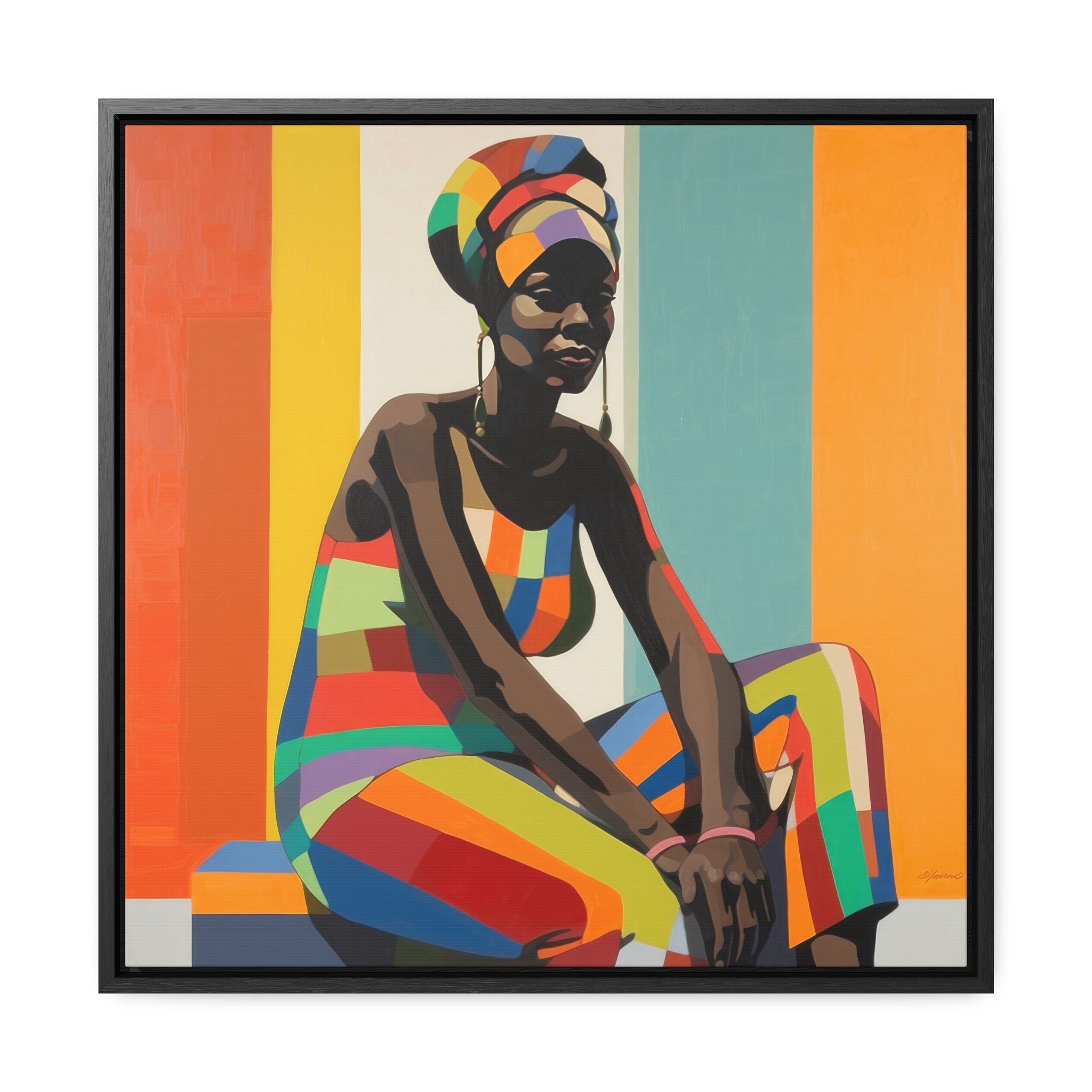 Modern Contemporary African American Black Wall Art Gift Stephen ...