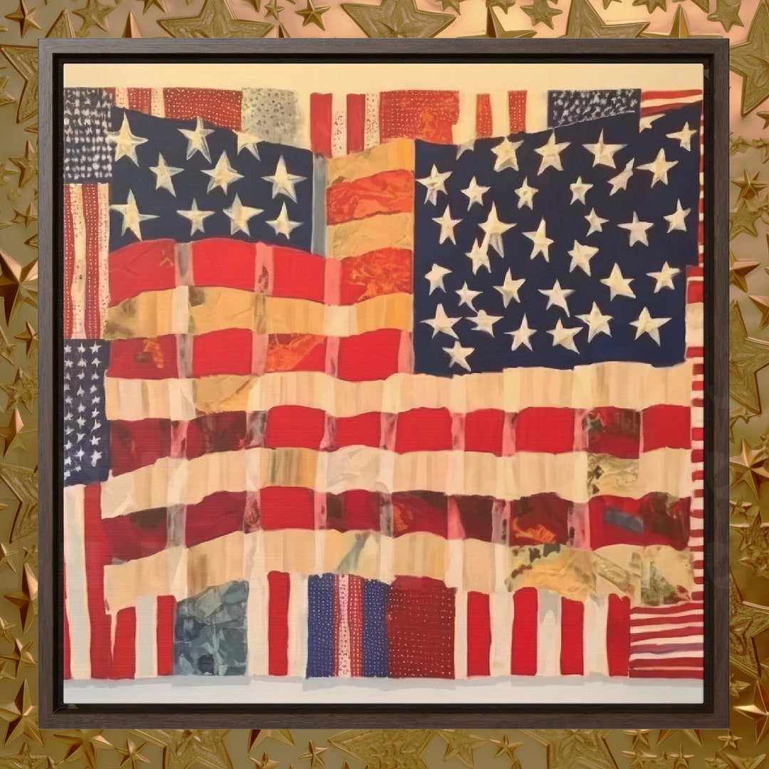 Patriotic American Old Glory USA Flag Wall Fine Pop Art Gift Union ...