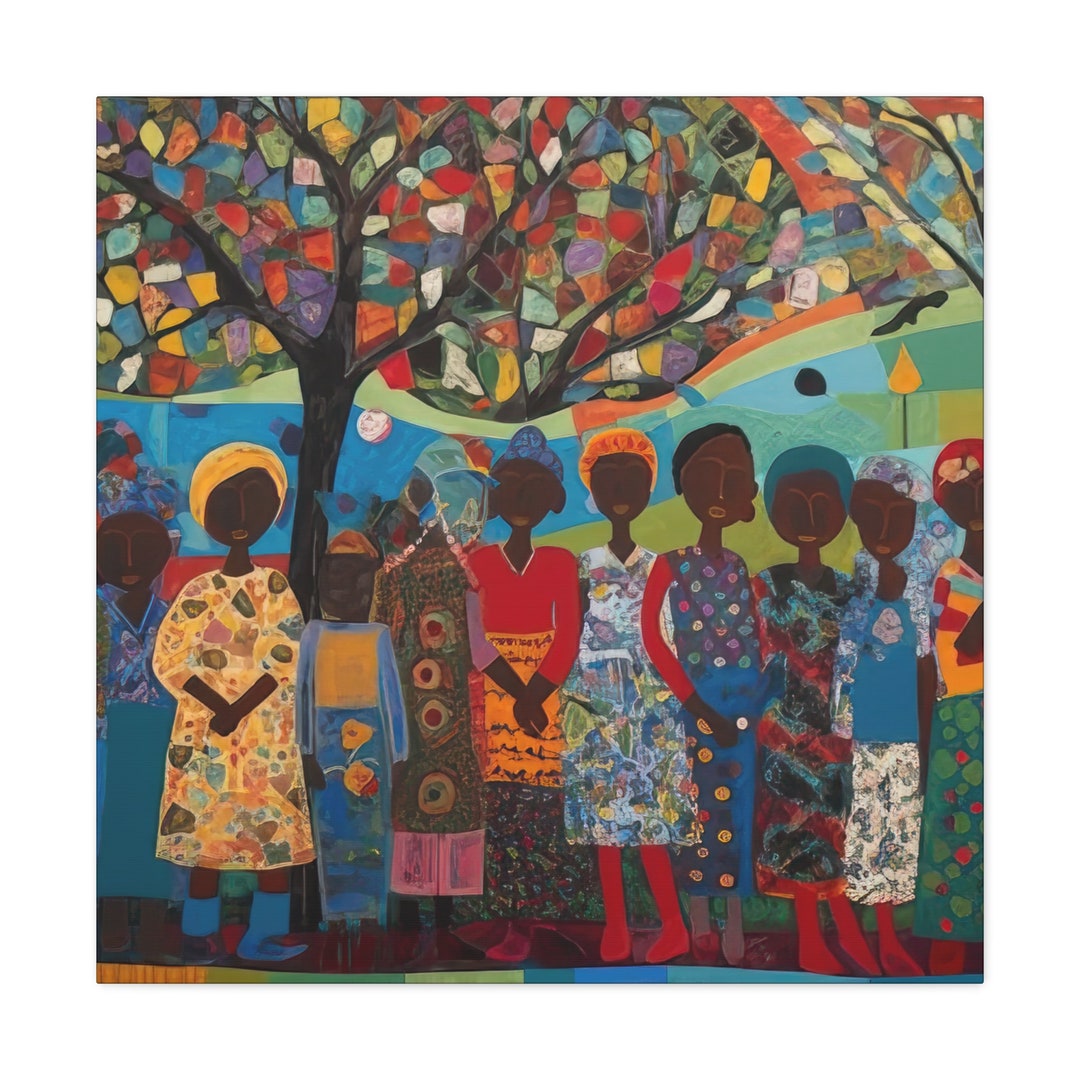 UNFRAMED Contemporary African American Black Wall Art Gift Faith ...