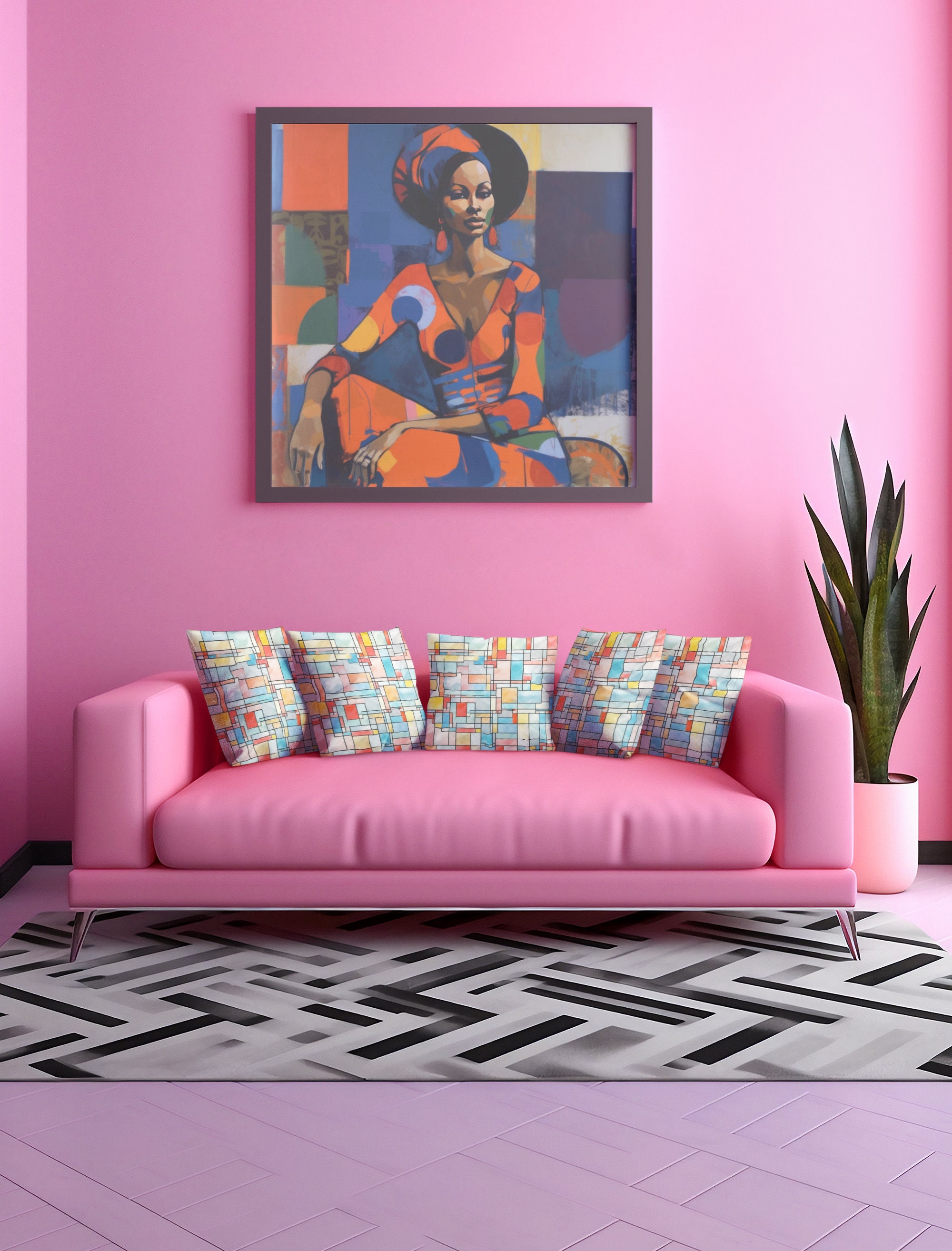 Modern Contemporary African American Black Wall Art Gift Stephen ...