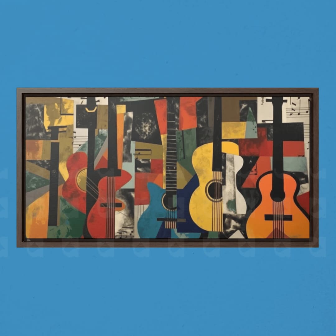 Pablo Picasso Homage Wall Art Gift Cubist Guitars Modern Contemporary ...