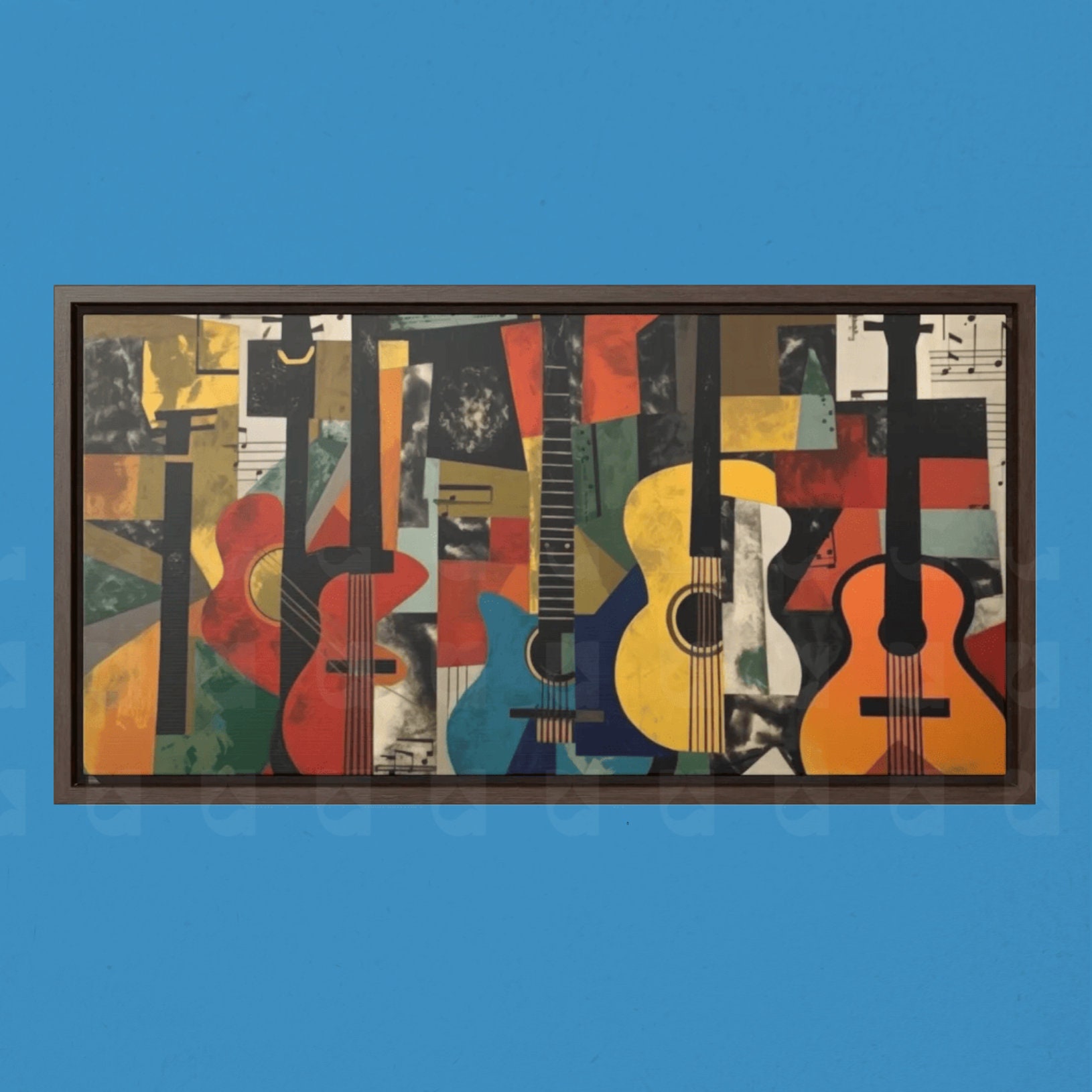 Pablo Picasso Homage Wall Art Gift Cubist Guitars Modern Contemporary ...