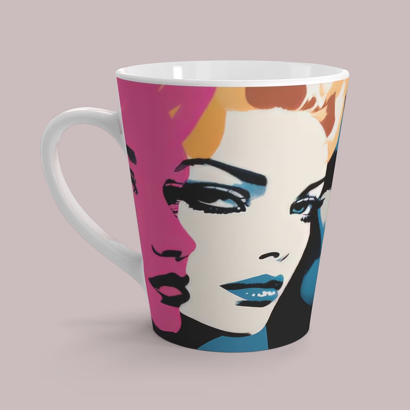 Andy Warhol Homage Fine Art Ceramic Coffee Mug or Teacup or Latte Cup ...