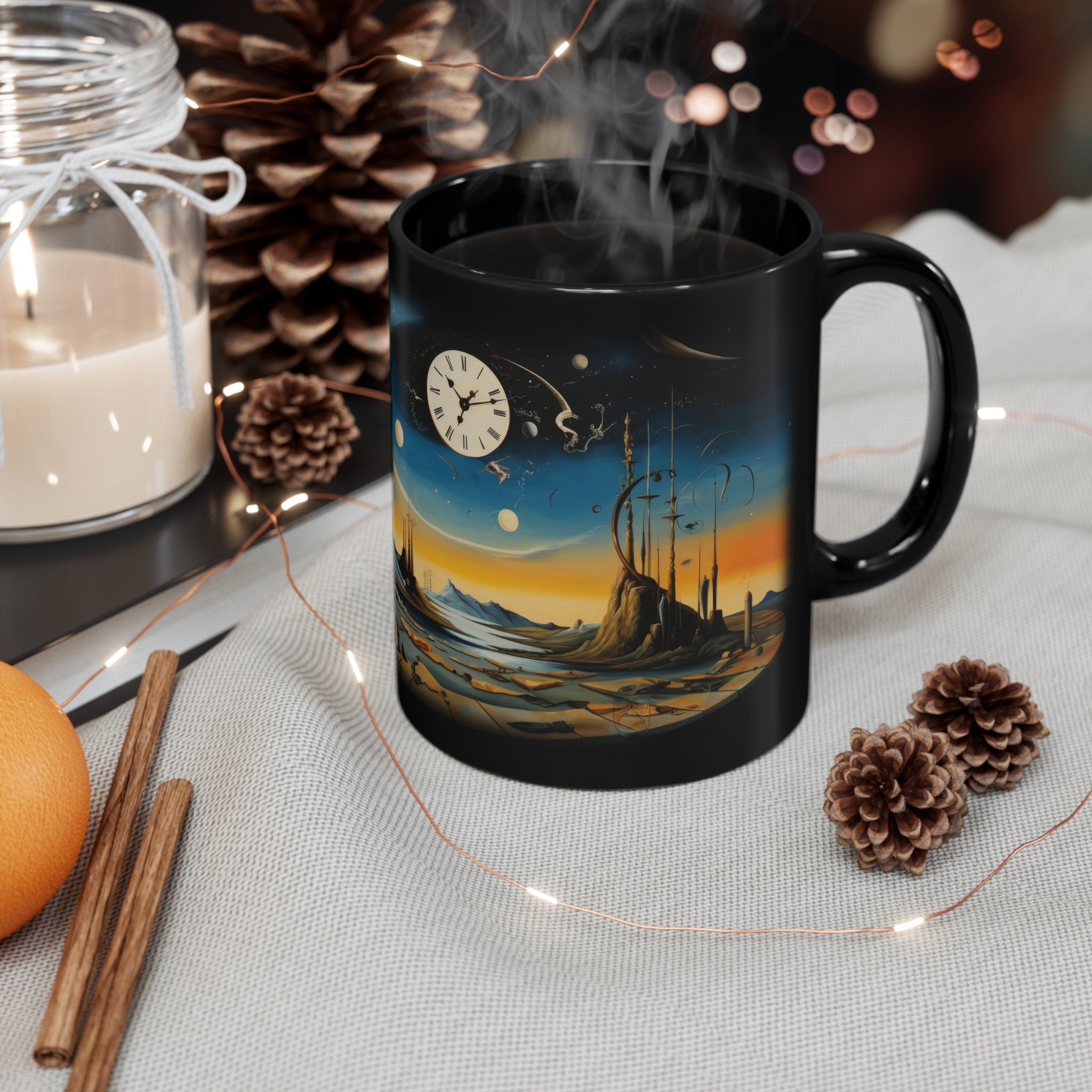 Salvador Dalí Homage Fine Art Ceramic Coffee Mug or Teacup Surrealistic ...