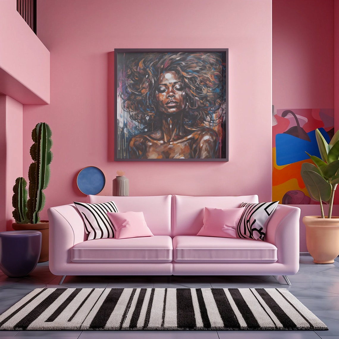 Modern Contemporary African American Black Wall Art Hopare Alexandre ...