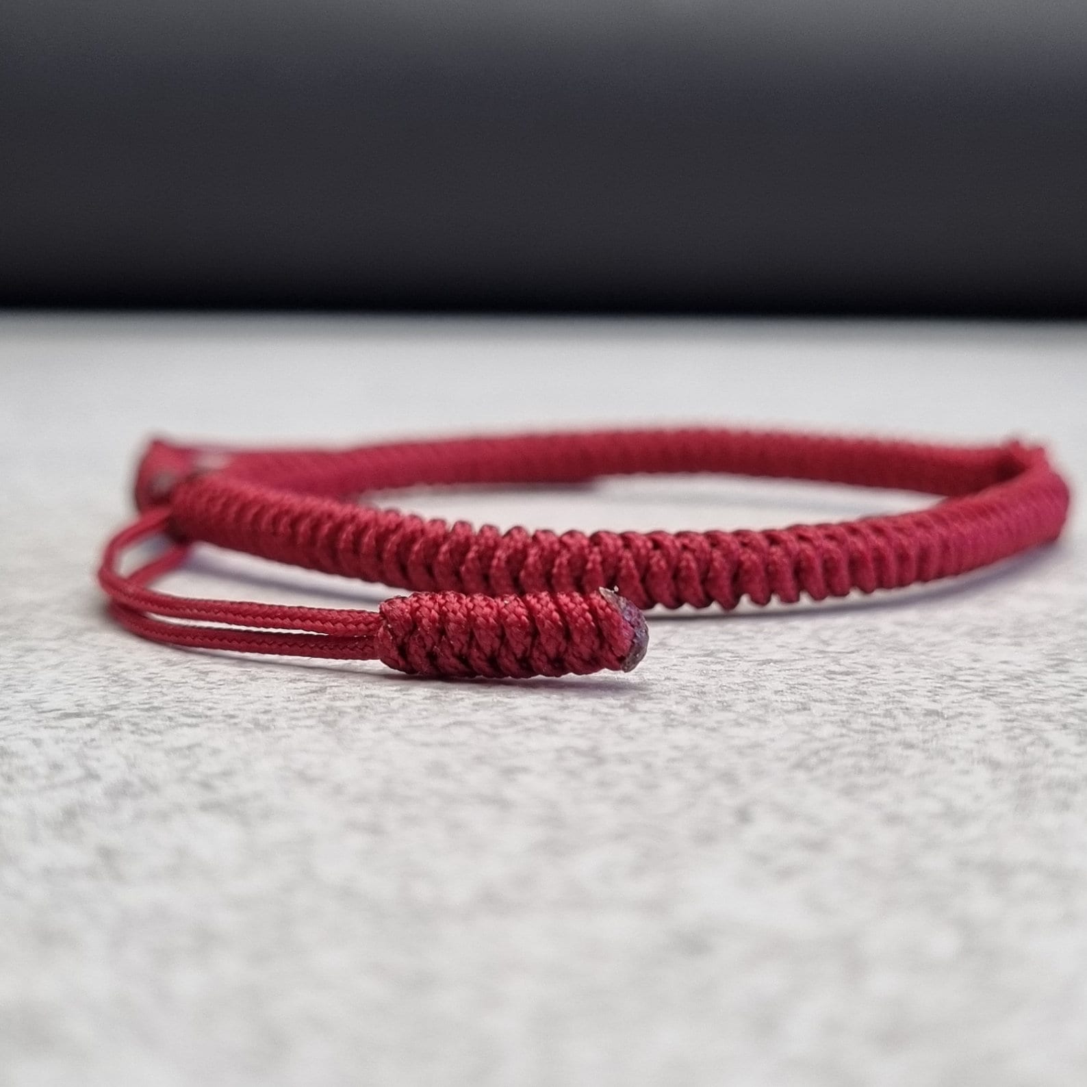 Tibetan Buddhist Bracelet, Dark Red Bracelet for Good Luck, Lucky Knots ...