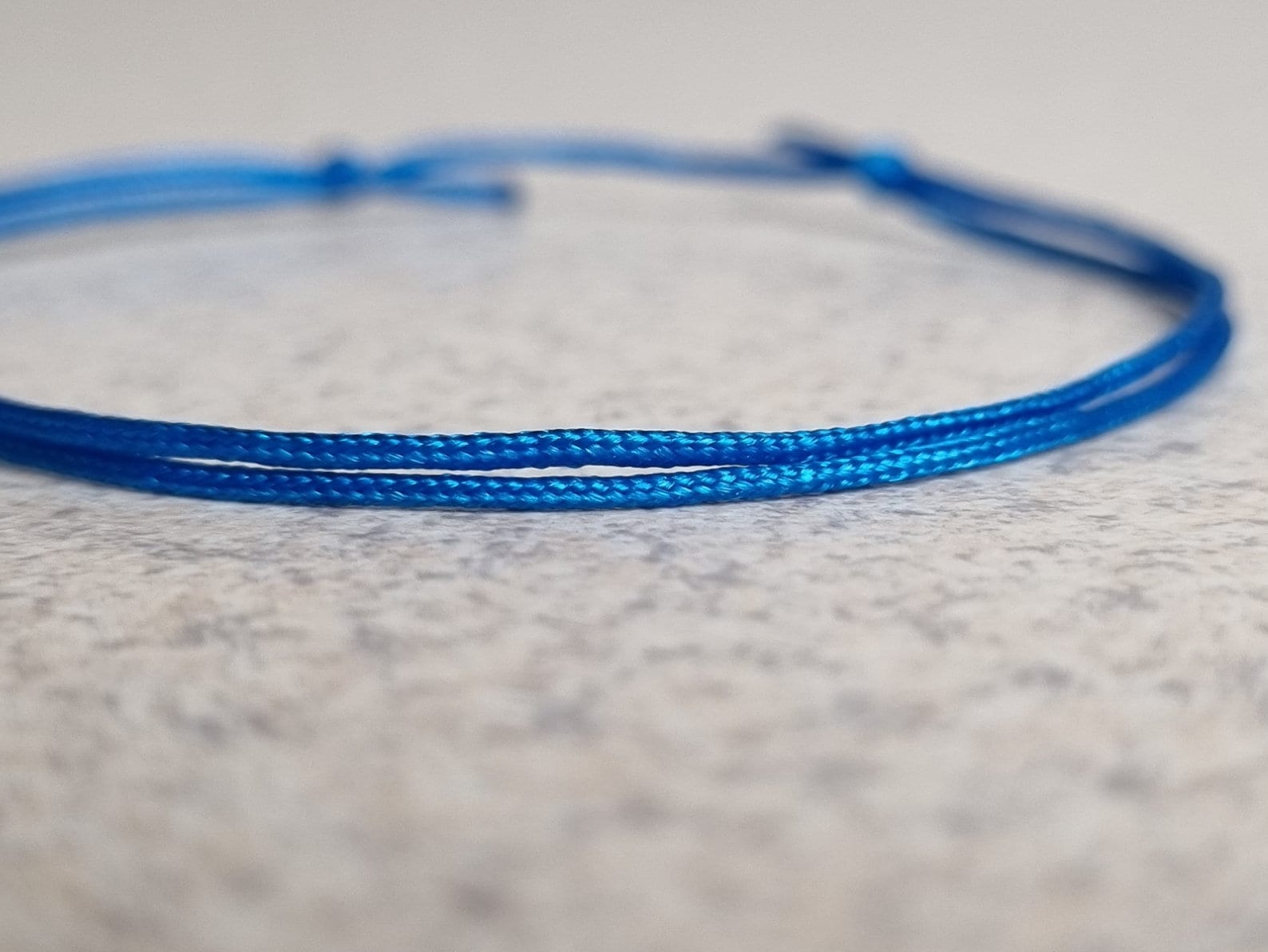 Thin Blue String Bracelet, Simple Slip Knot Bracelet, Waterproof Surfer ...