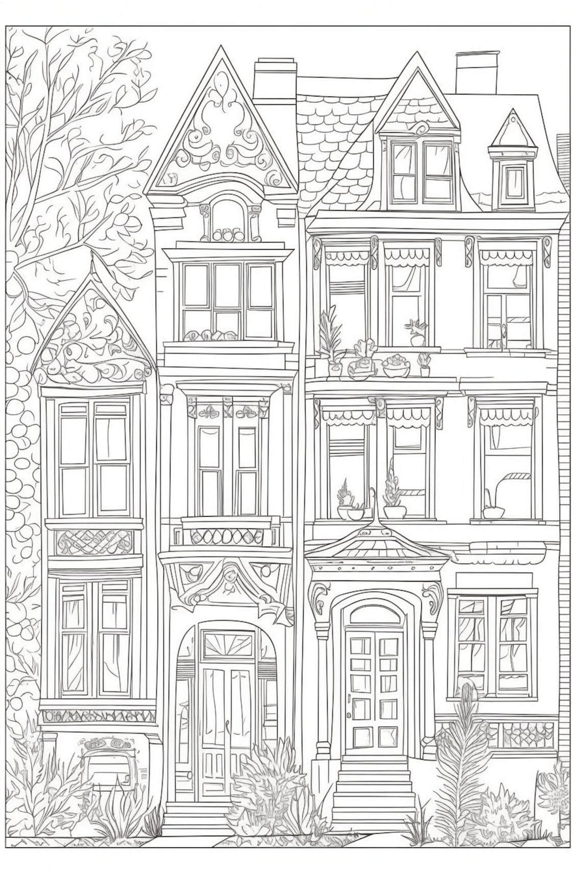 Houses Coloring Pages Collection Vol 1 30 Pages - Etsy