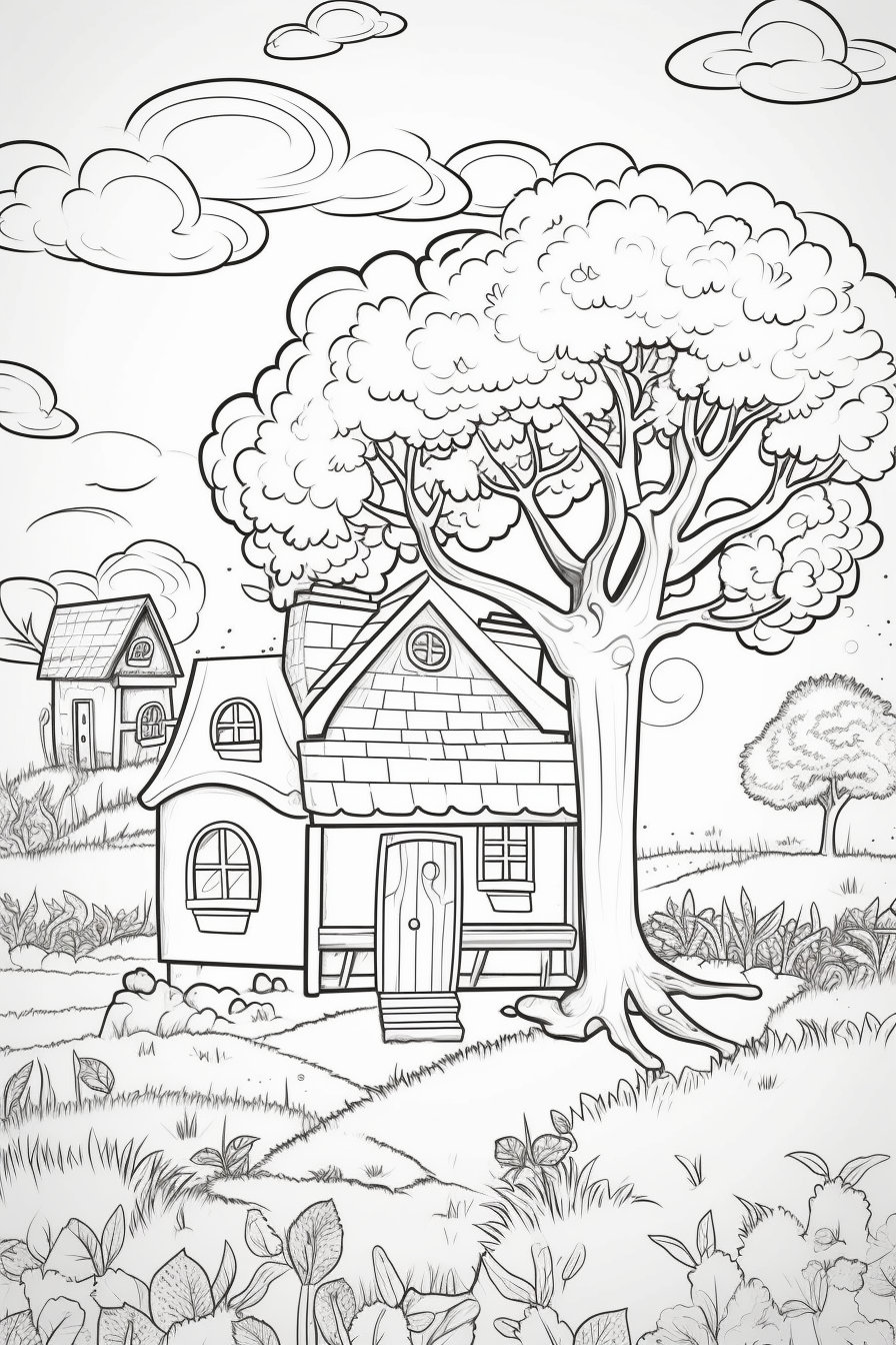 Nature Scenes Coloring Pages Collection 30 Pages Vol 1 - Etsy