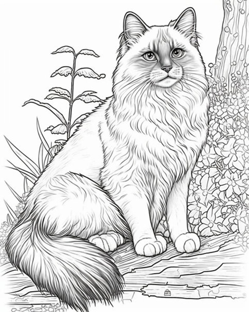 Cat Collection Vol 1 Coloring 25 Pages - Etsy