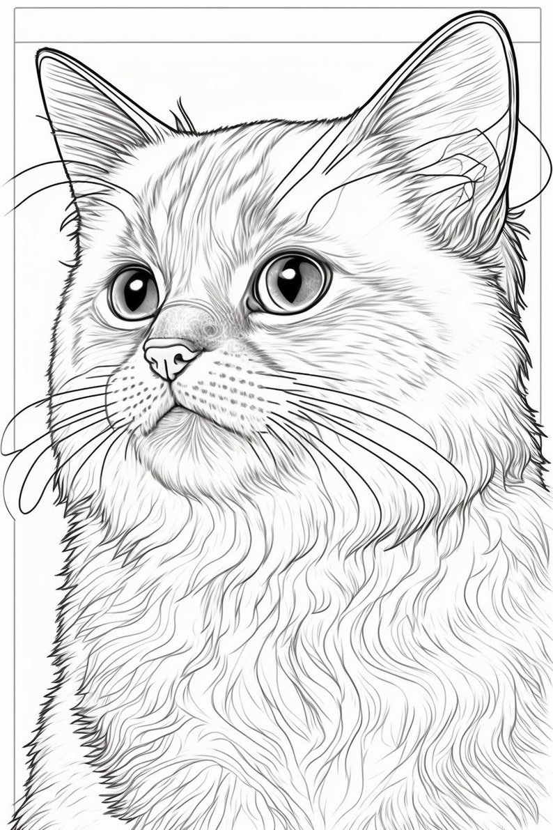 Cat Collection Vol 3 Coloring 25 Pages - Etsy
