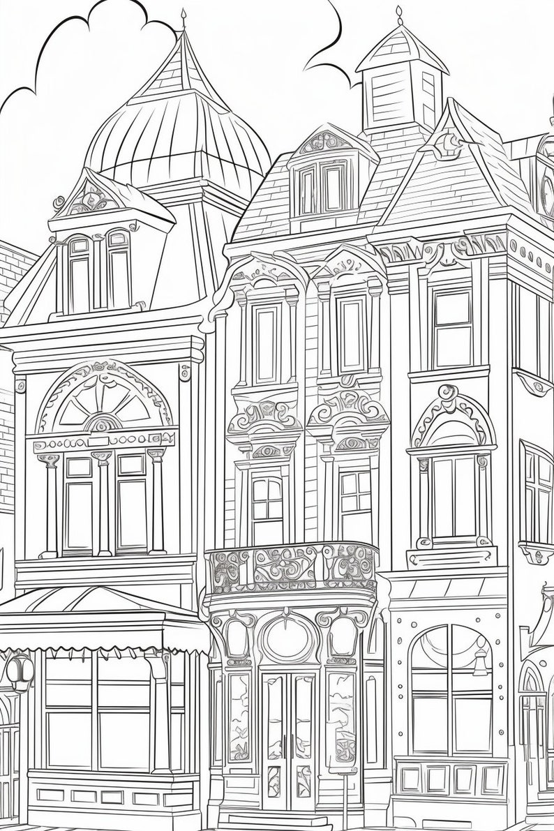 Houses Coloring Pages Collection Vol 1 30 Pages - Etsy