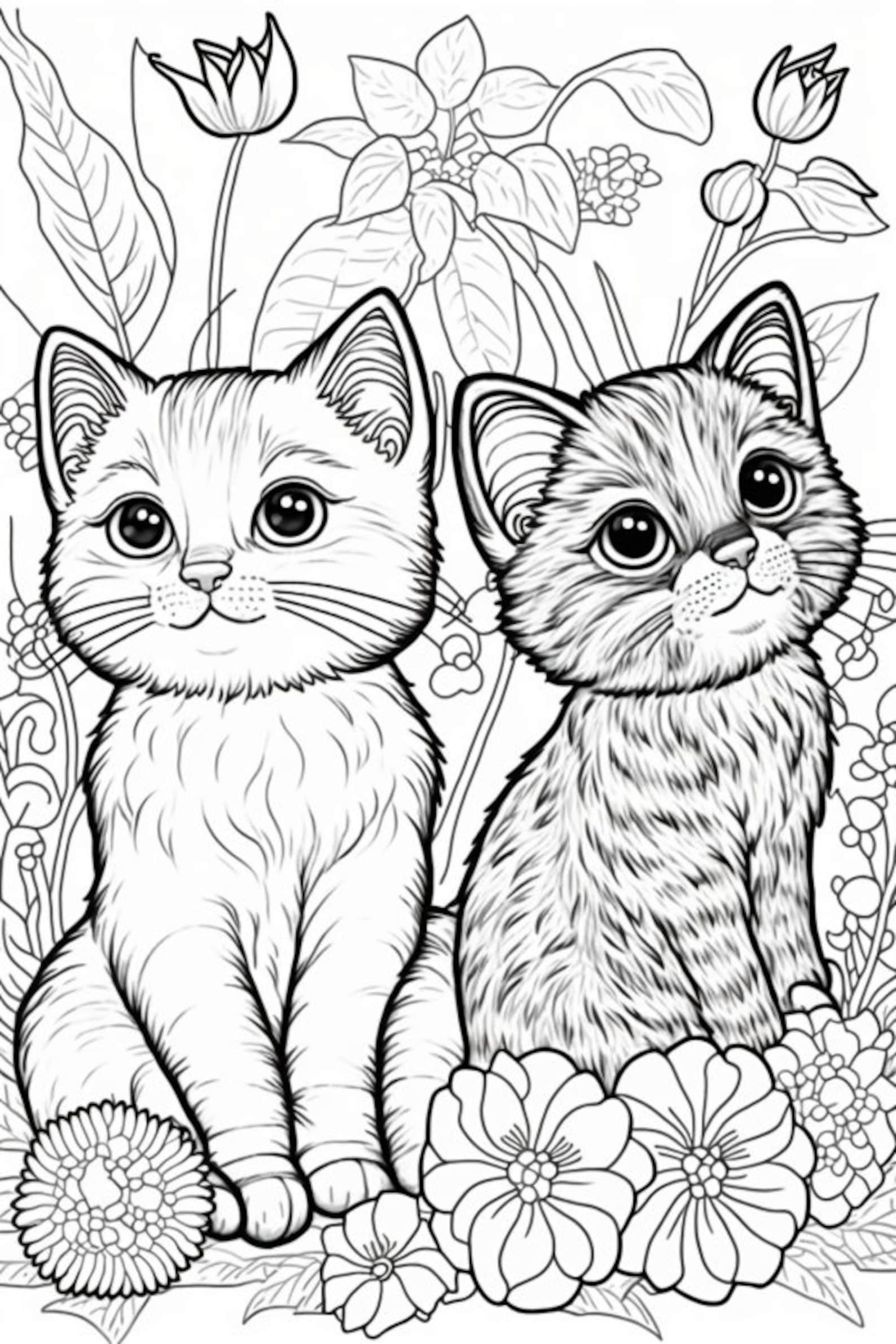 Cat Collection Vol 2 Coloring 20 Pages - Etsy