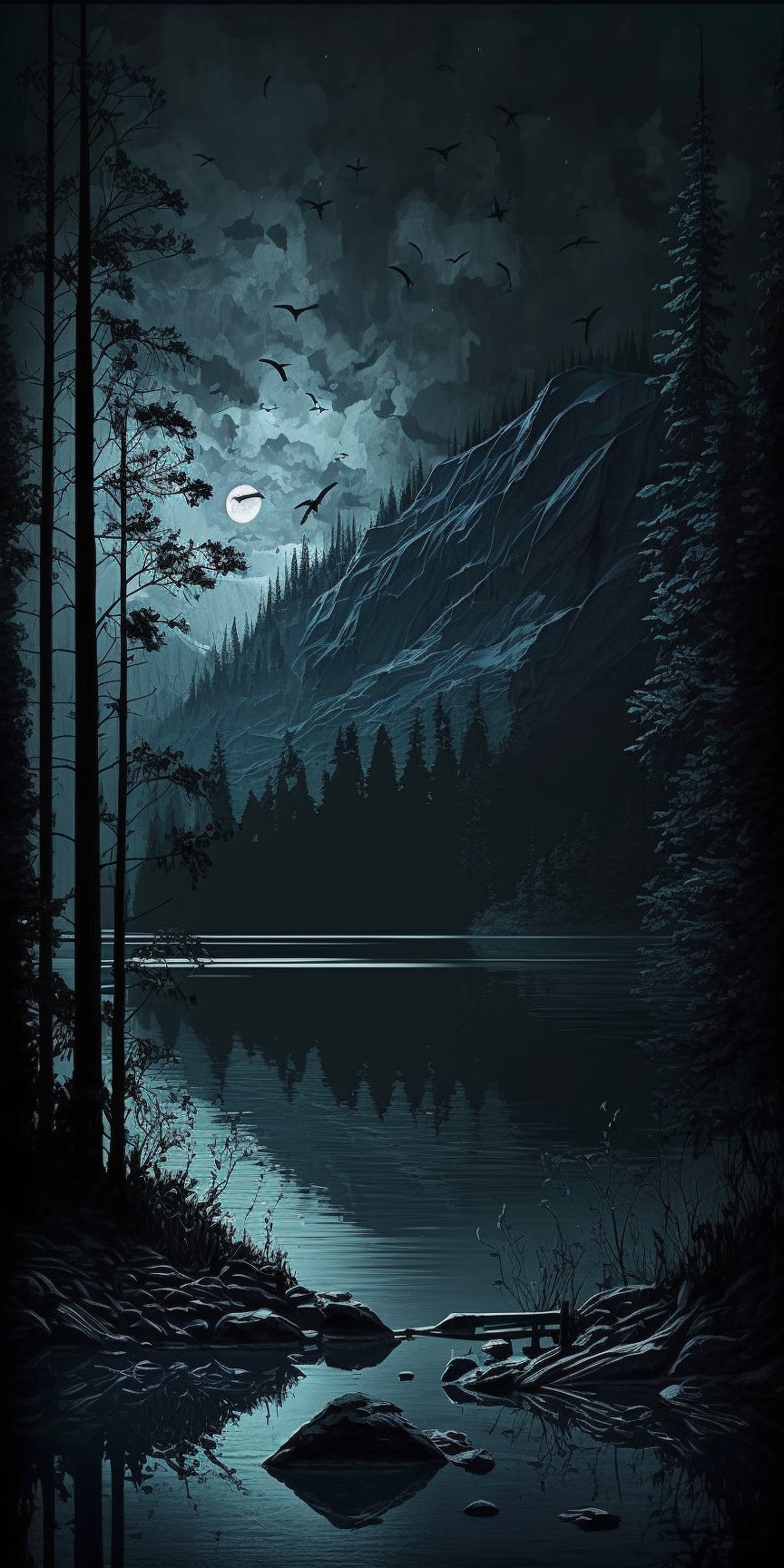 10 Dark Relaxing Wallpaper for Smartphones, INSTANT DOWNLOAD ...