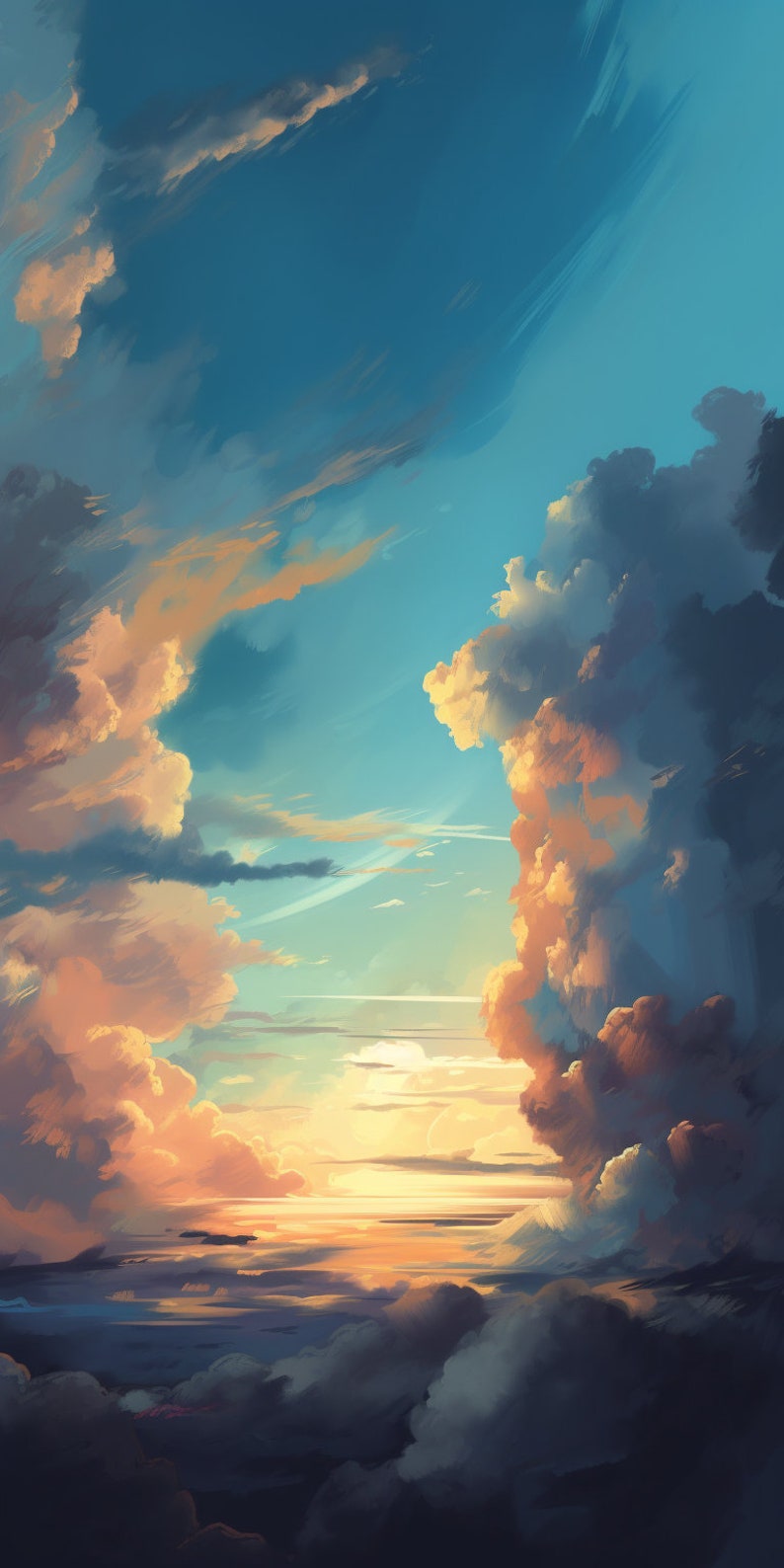 Sky Wallpaper for Smartphones, INSTANT DOWNLOAD, Screensaver, Desktop ...