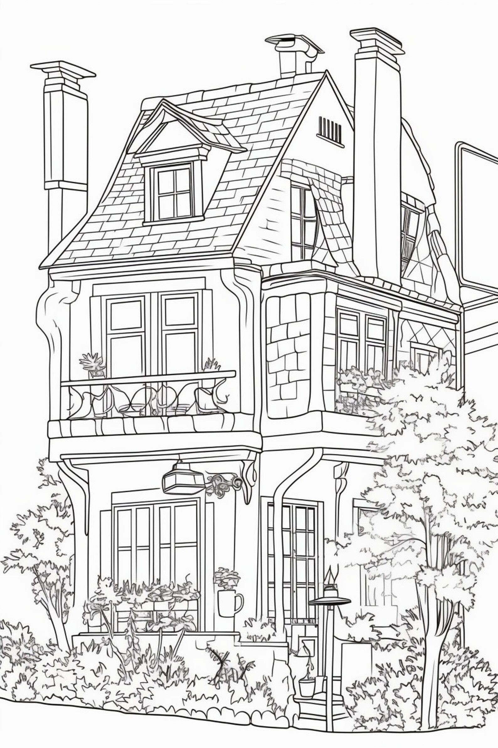 Houses Coloring Pages Collection Vol 1 30 Pages - Etsy