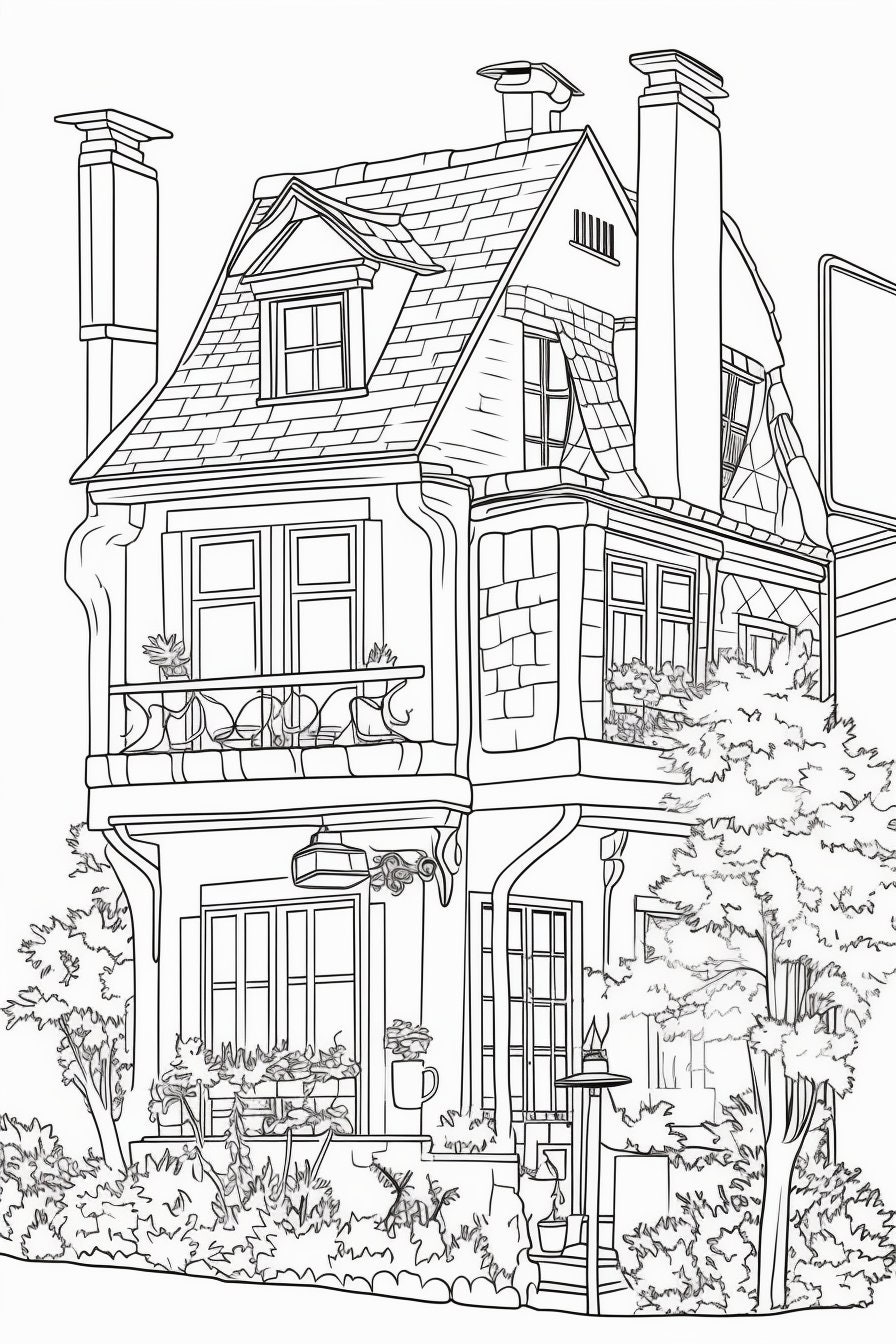 Houses Coloring Pages Collection Vol 1 30 Pages - Etsy