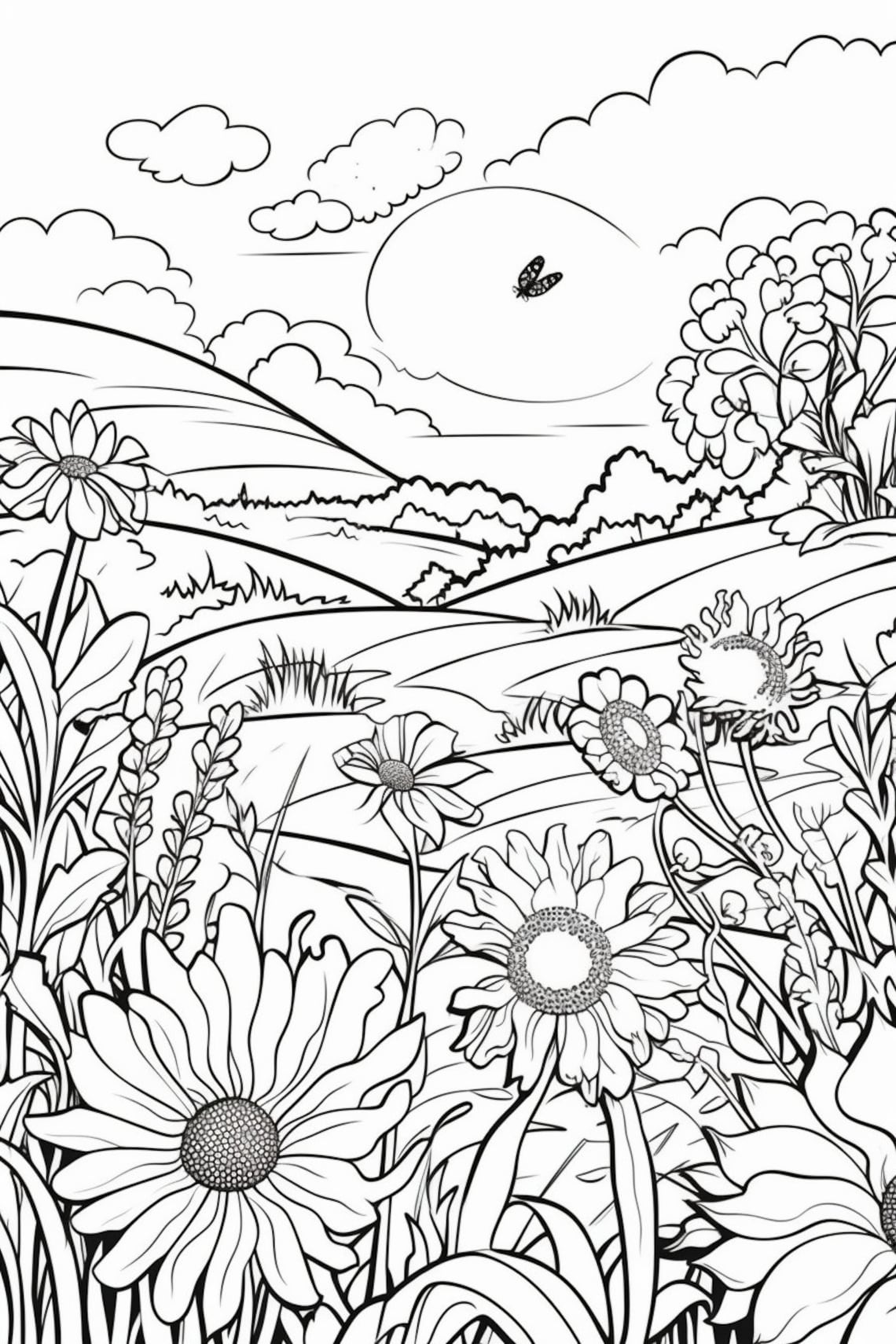 Nature Scenes Coloring Pages Collection 30 Pages Vol 1 - Etsy