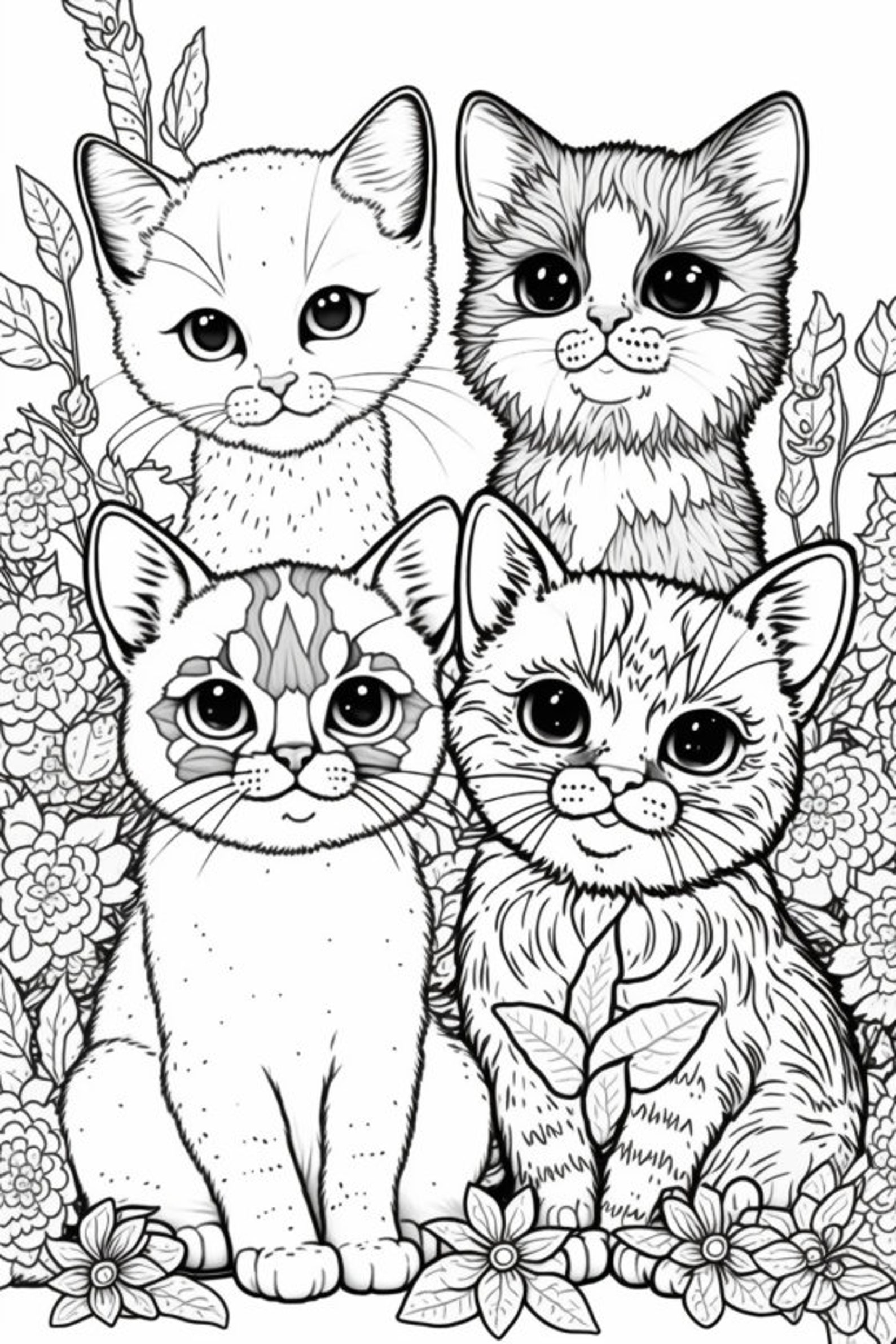 Cat Collection Vol 2 Coloring 20 Pages - Etsy